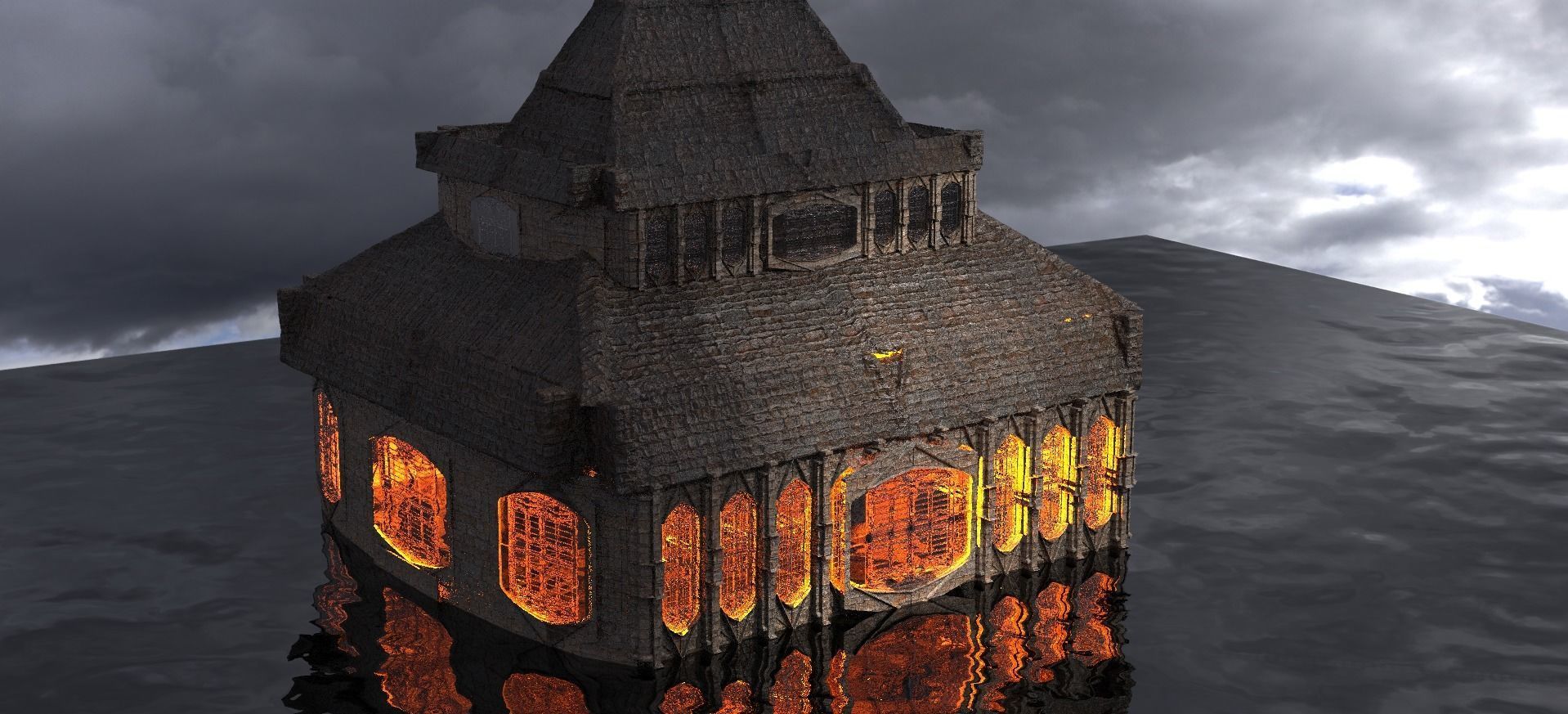 Lizard man Town Hall 5 3D model | CGTrader