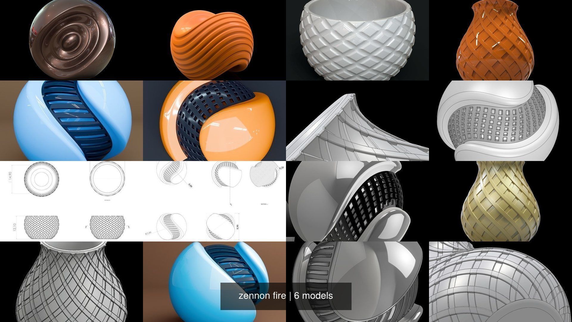 zennon fire 3D Model Collection 3D printable | CGTrader