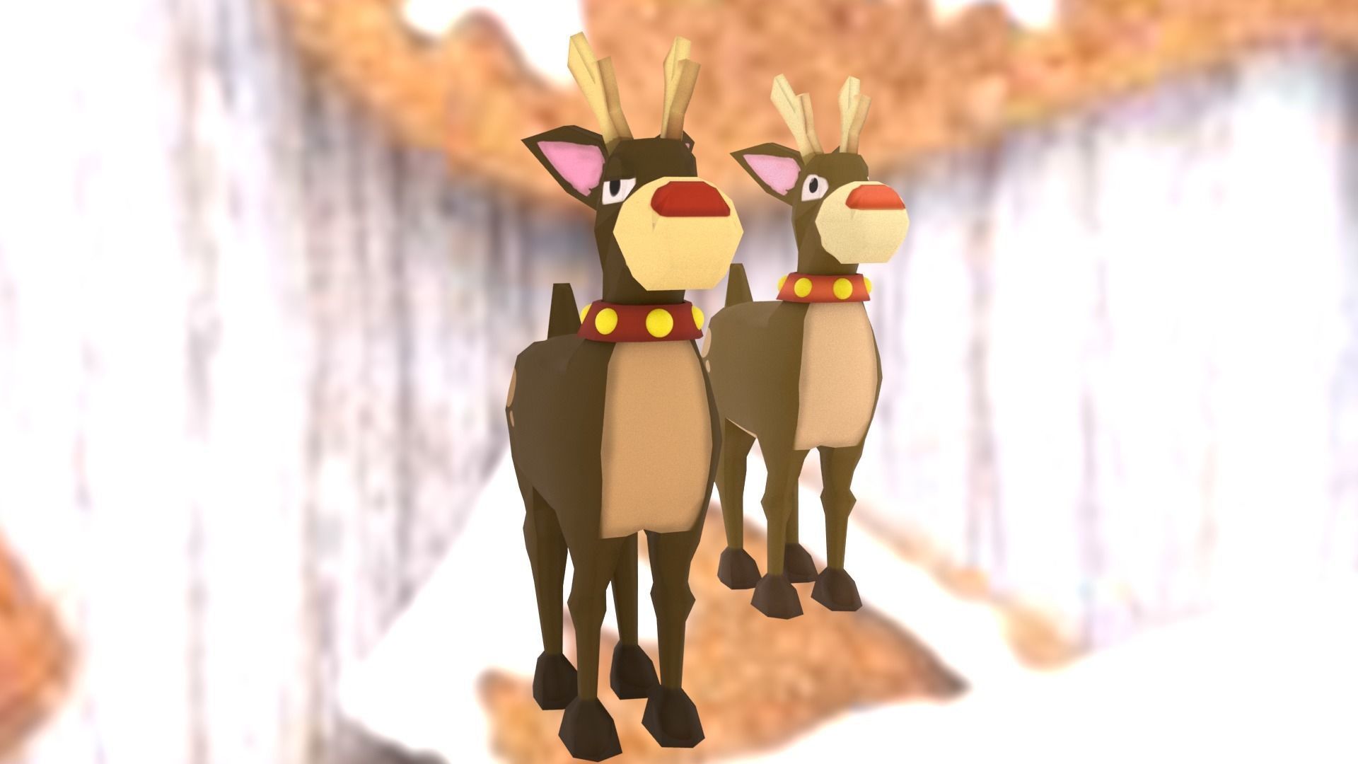 3D model Reindeers pack VR / AR / low-poly | CGTrader
