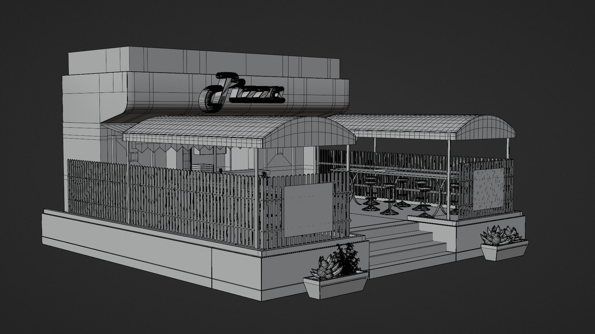 CARTOON PIZZA SHOP 3D model | CGTrader