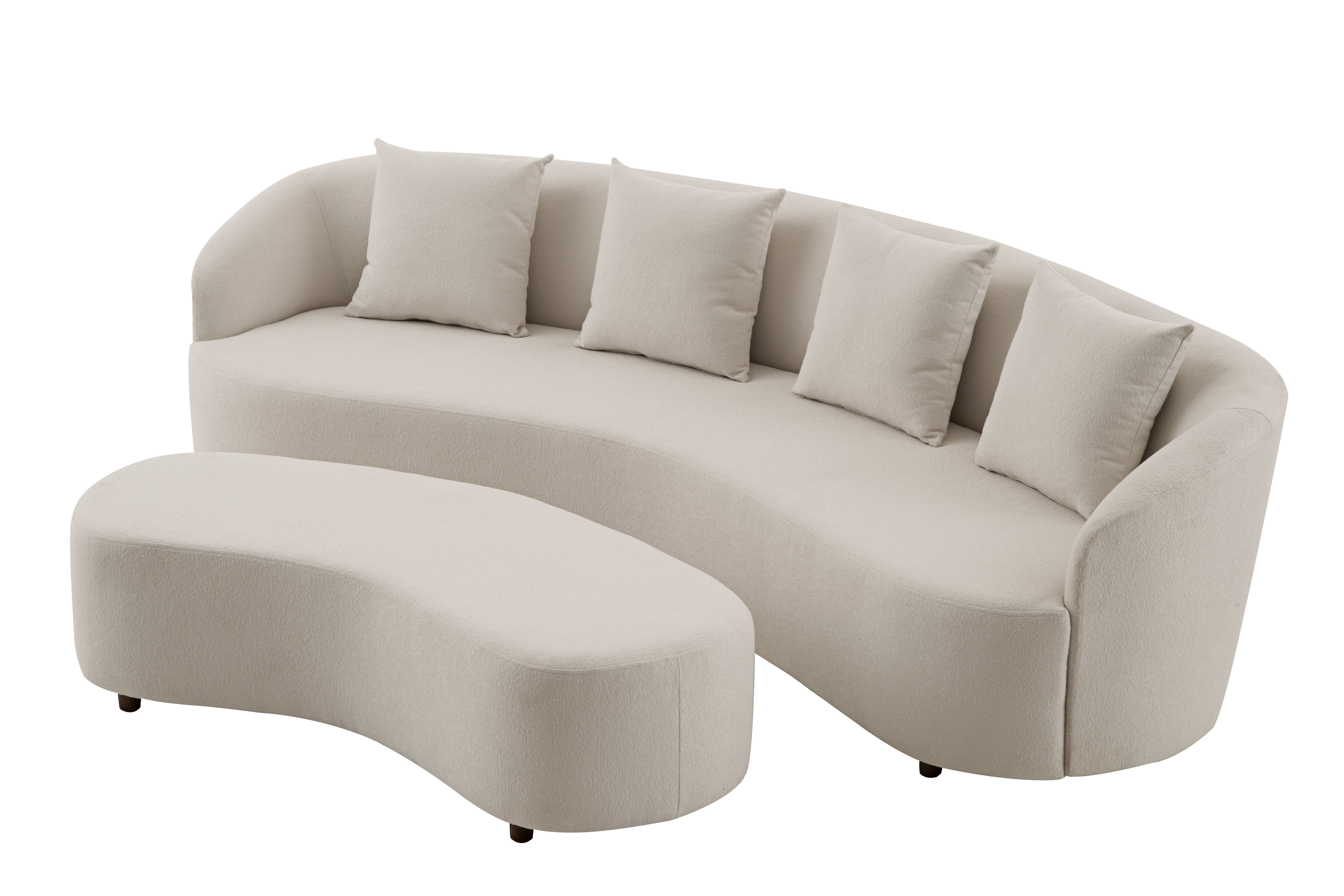 Tulum Sofa with Puff 3D model | CGTrader