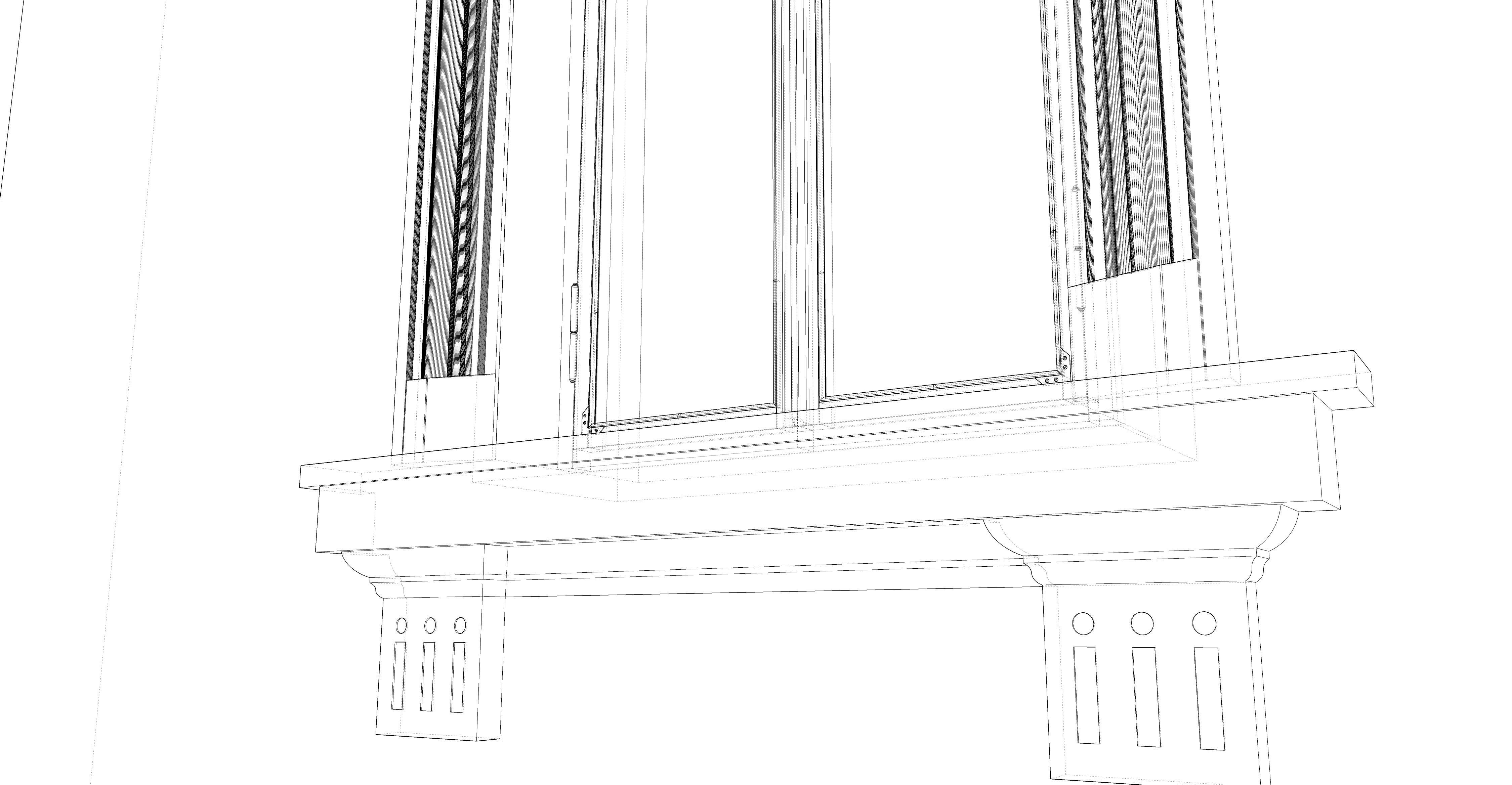 Classic window frame 3D model | CGTrader