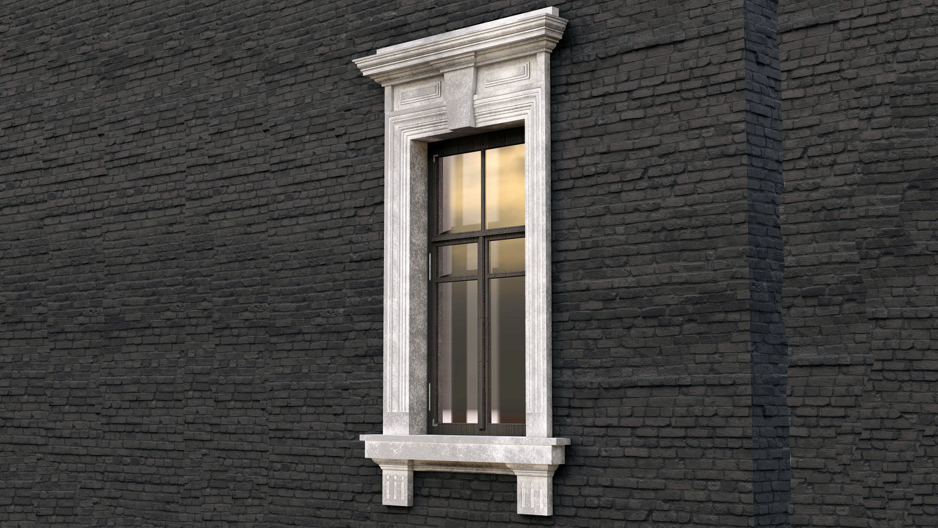 Classic window frame 3D model | CGTrader