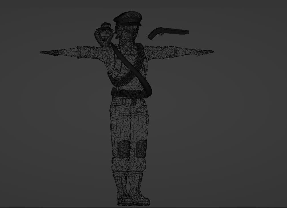 anime boy soldiere character with gun animation for free free VR / AR ...