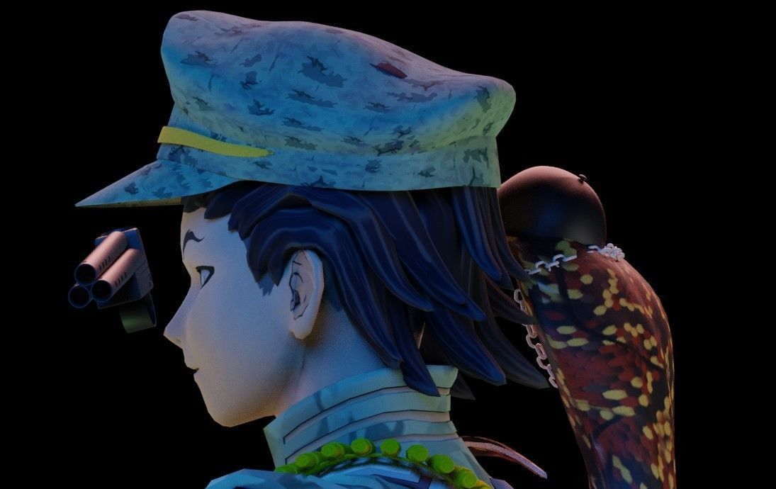 anime boy soldiere character with gun animation for free free VR / AR ...