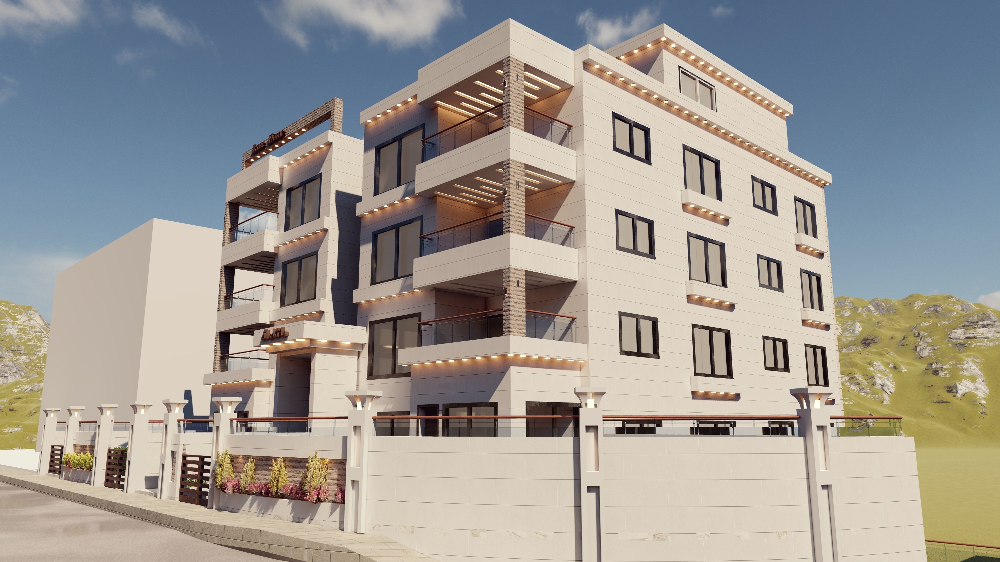 1 unit of housing complex free 3D model | CGTrader