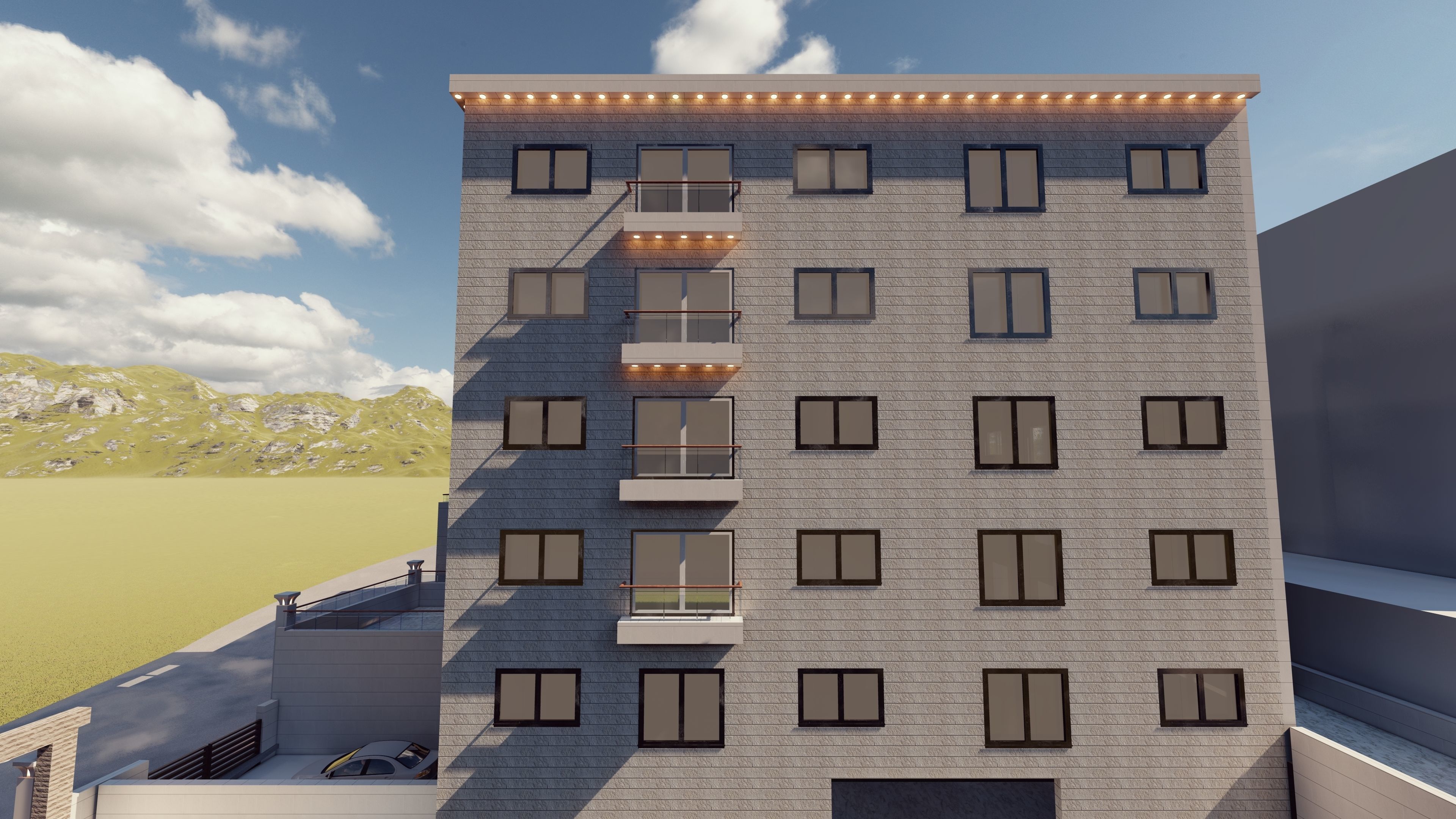 1 unit of housing complex free 3D model | CGTrader