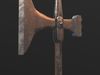 3D model Poleaxe weapon Two-handed PBR Low-poly Game ready VR / AR ...