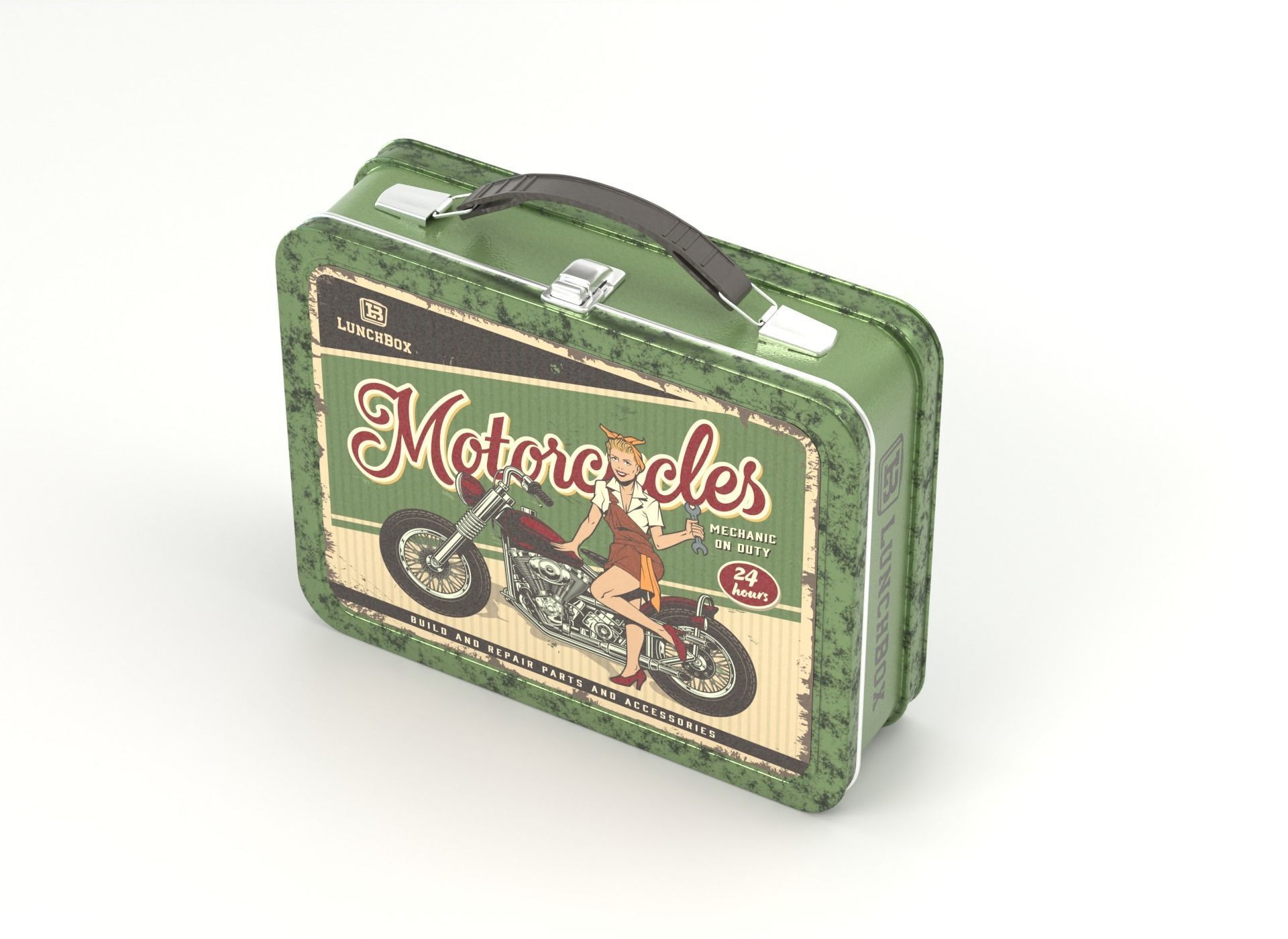 Vintage Suitcase -Lunch Box 3D model | CGTrader