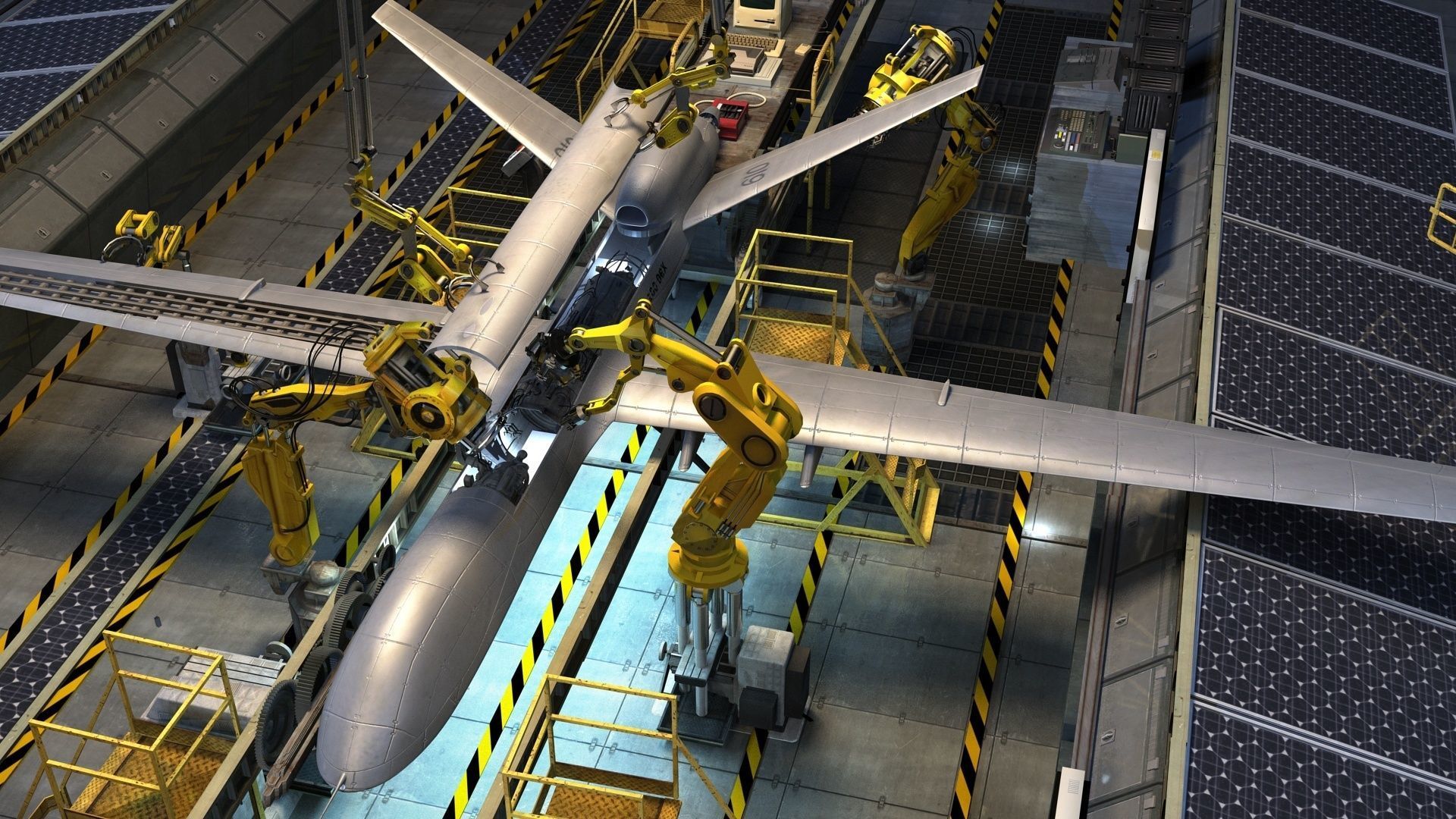 Aircraft manufacturing 3D model | CGTrader