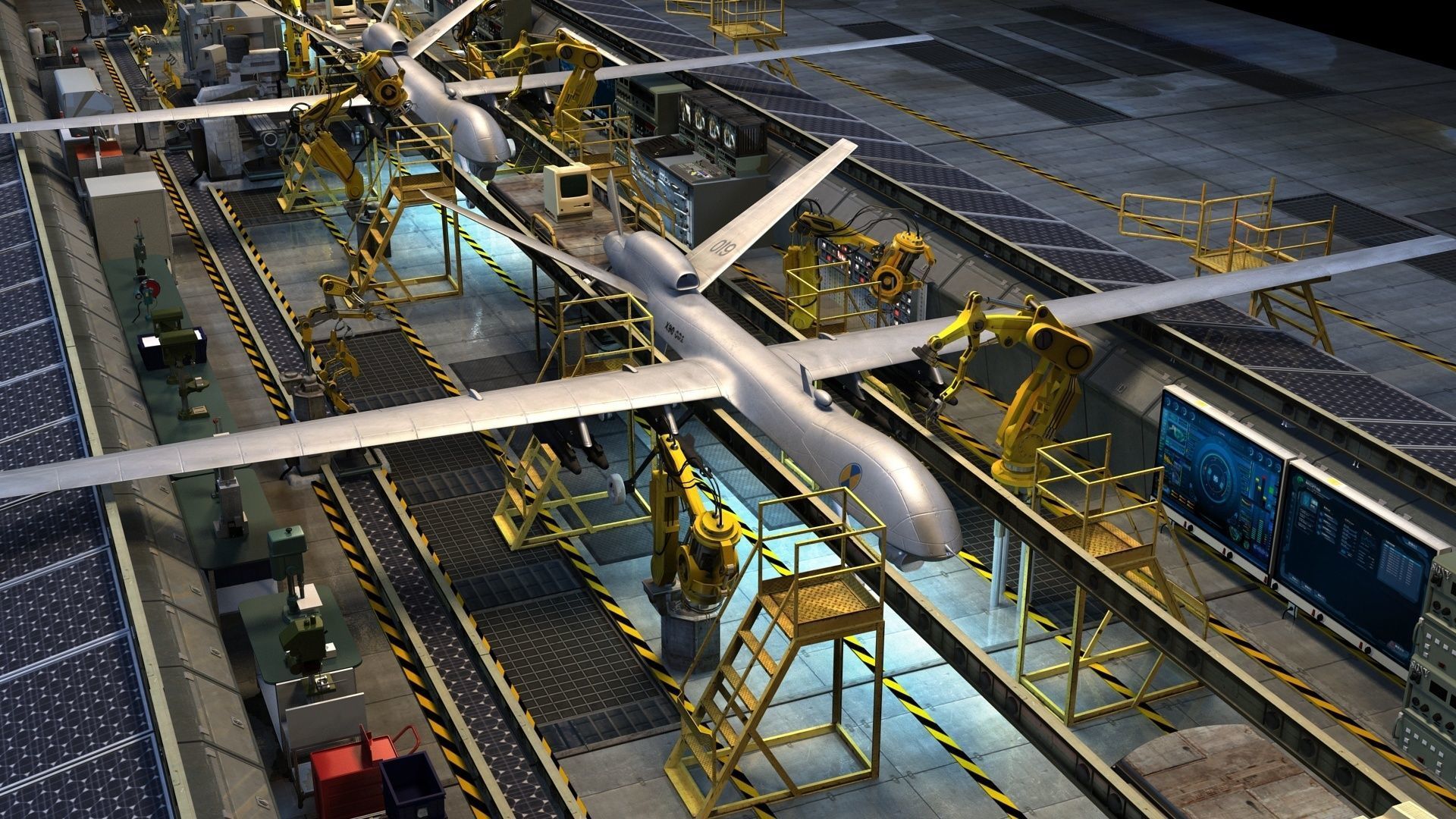 Aircraft manufacturing 3D model | CGTrader