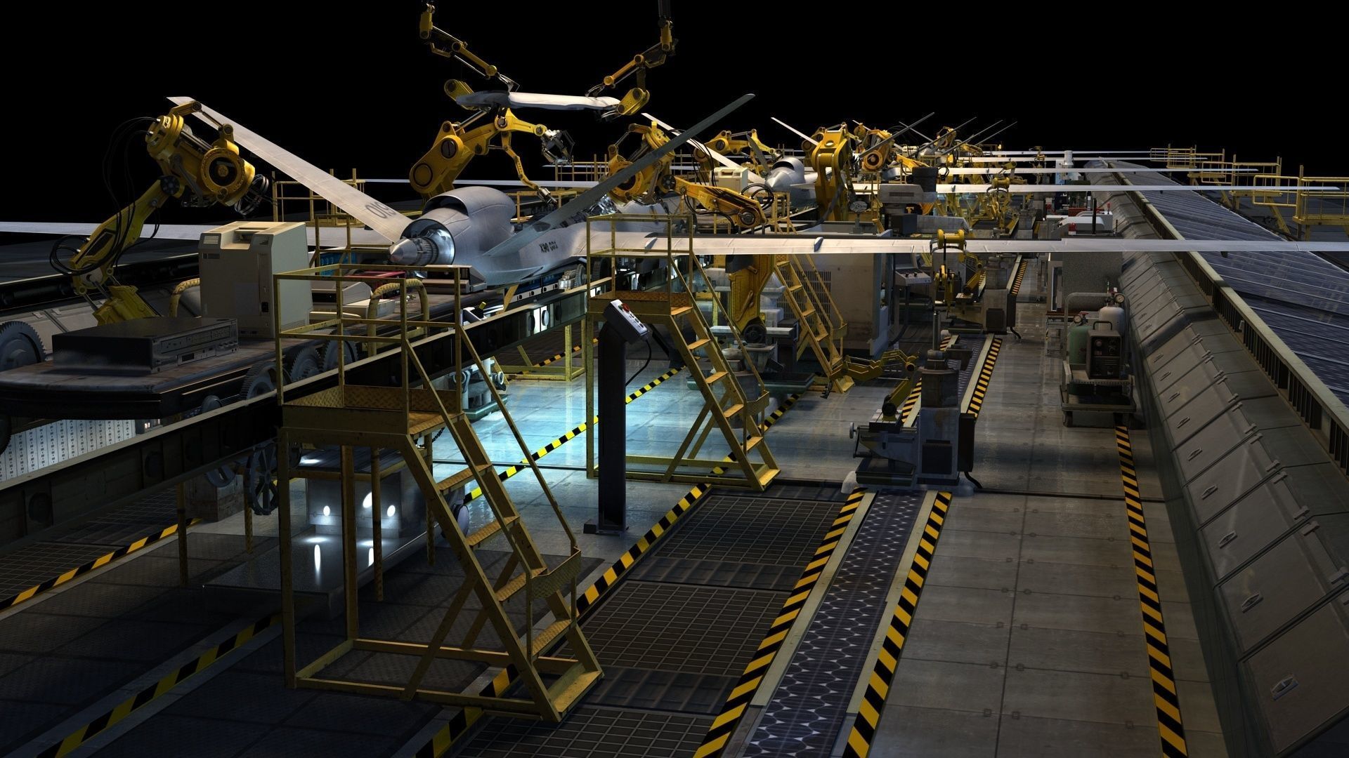 Aircraft manufacturing 3D model | CGTrader