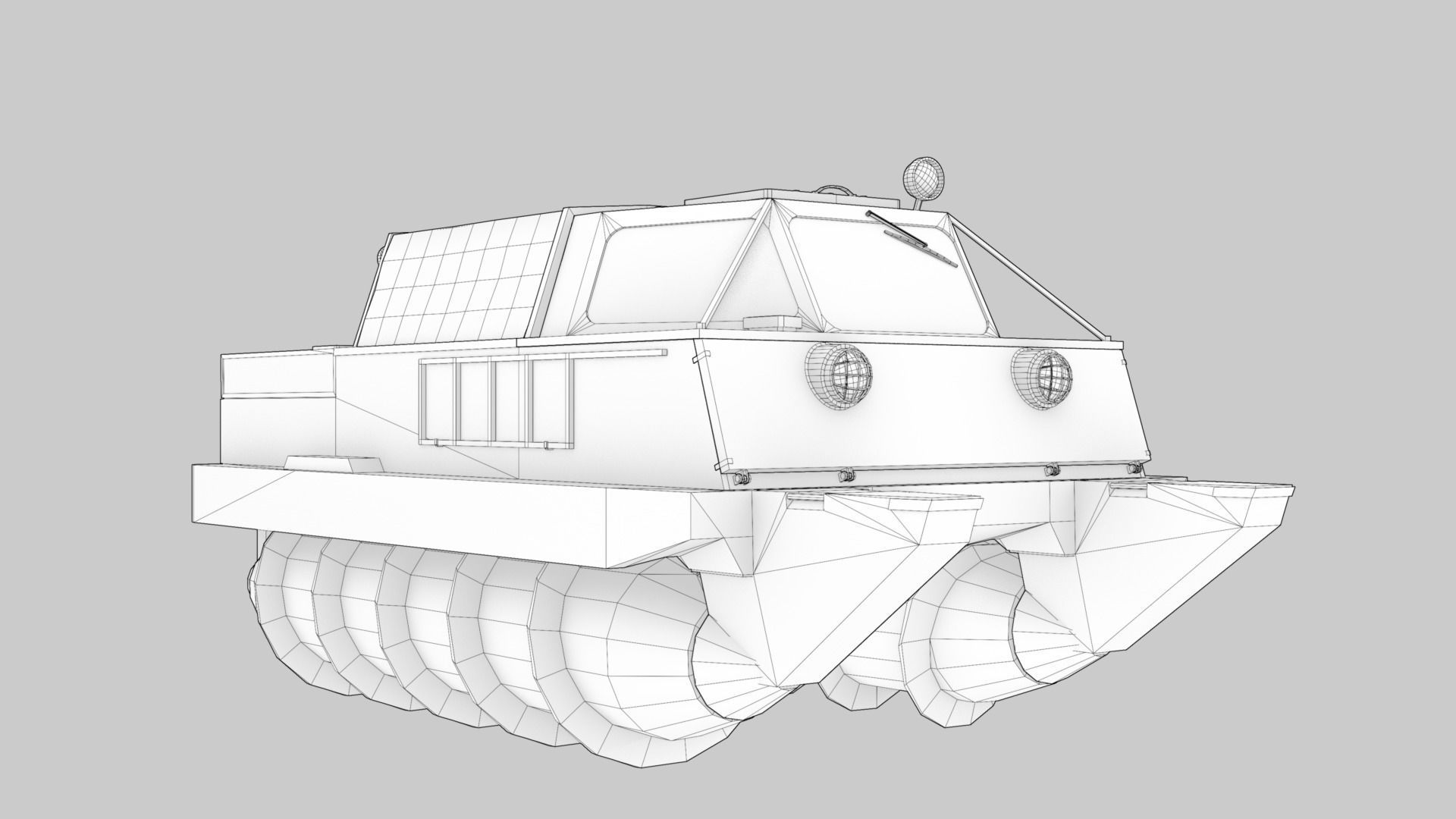3D model Zil 2906 Soviet all-terrain rescue vehicle VR / AR / low-poly ...