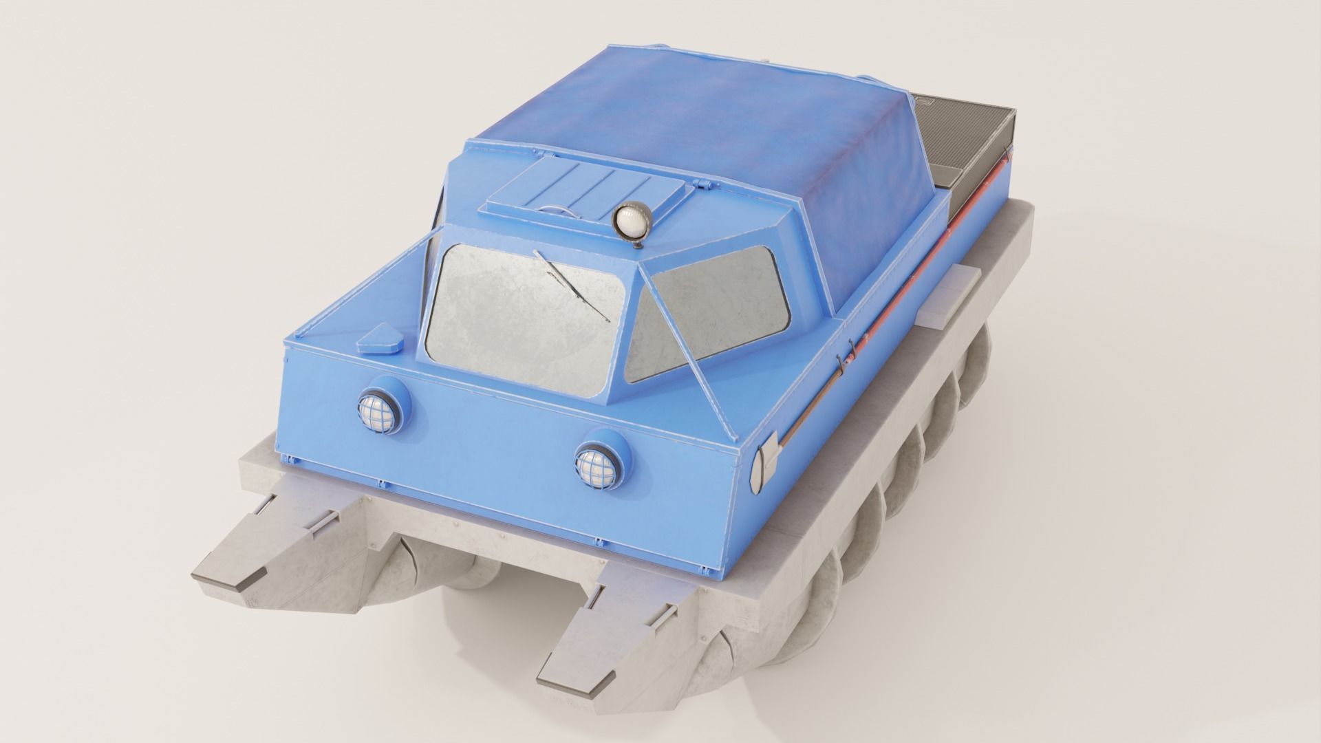 3D model Zil 2906 Soviet all-terrain rescue vehicle VR / AR / low-poly ...