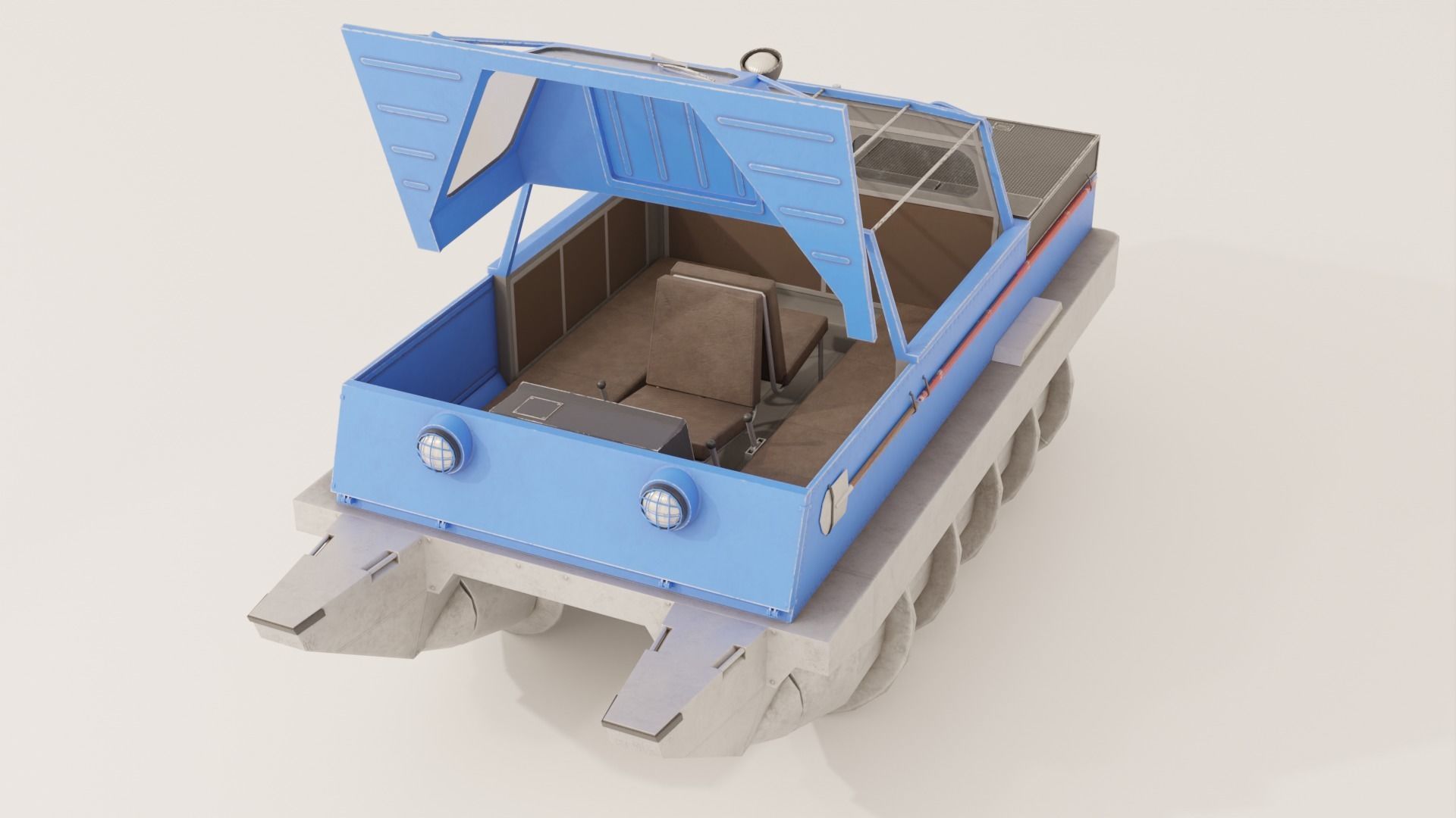 3D model Zil 2906 Soviet all-terrain rescue vehicle VR / AR / low-poly ...