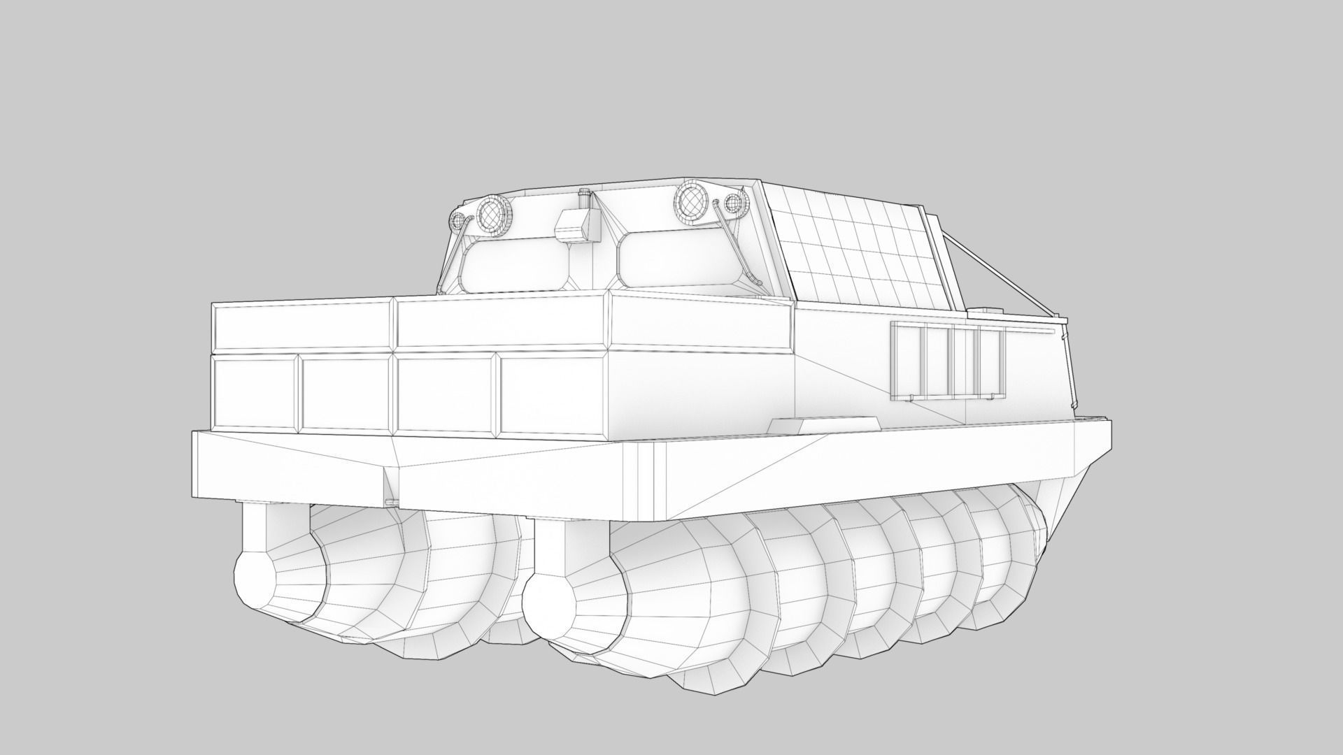 3D model Zil 2906 Soviet all-terrain rescue vehicle VR / AR / low-poly ...