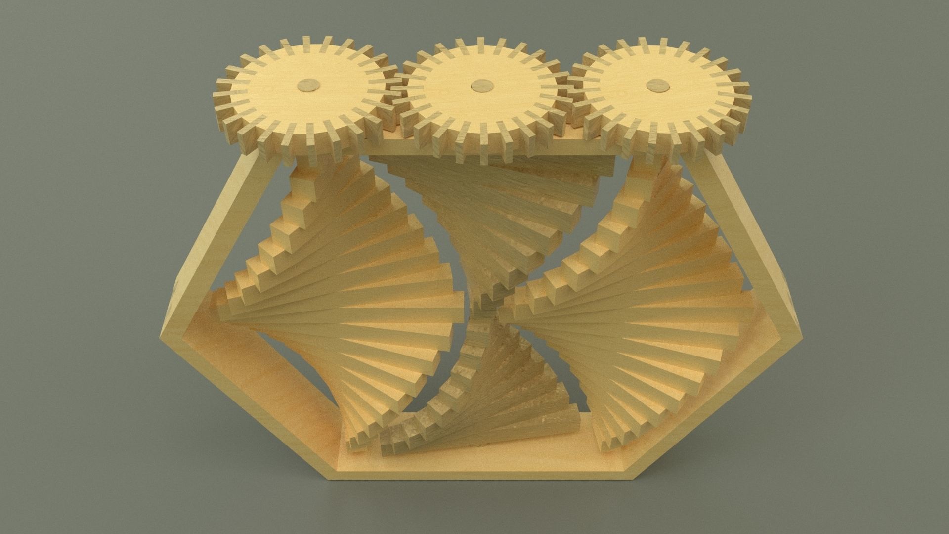 Wooden wind spinner 3D model | CGTrader