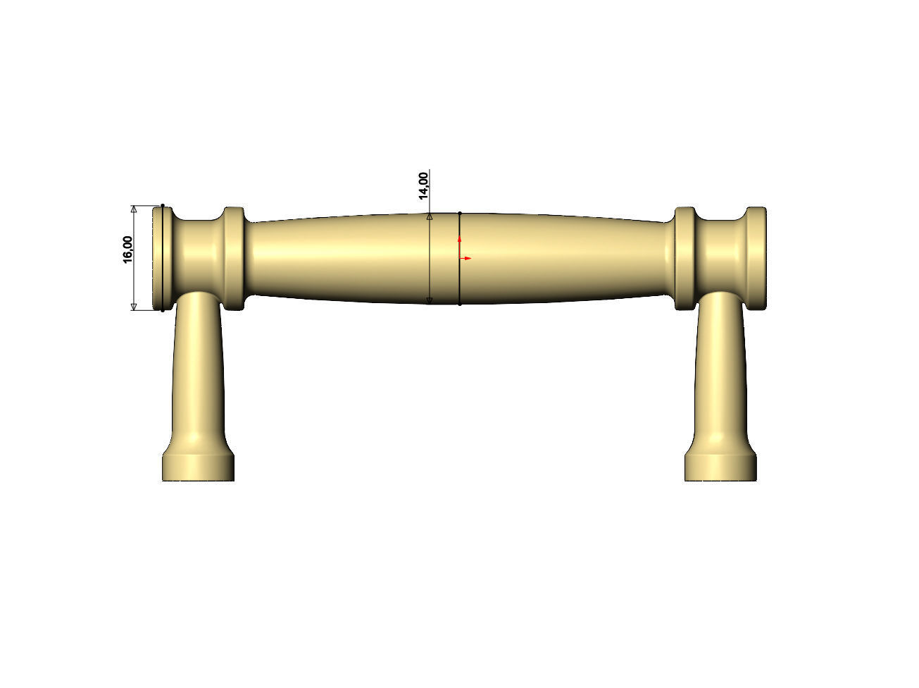 Cabinet drawer handle and pull N005 miniset 3D model 3D printable ...