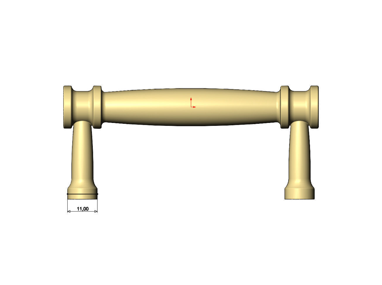 Cabinet drawer handle and pull N005 miniset 3D model 3D printable ...