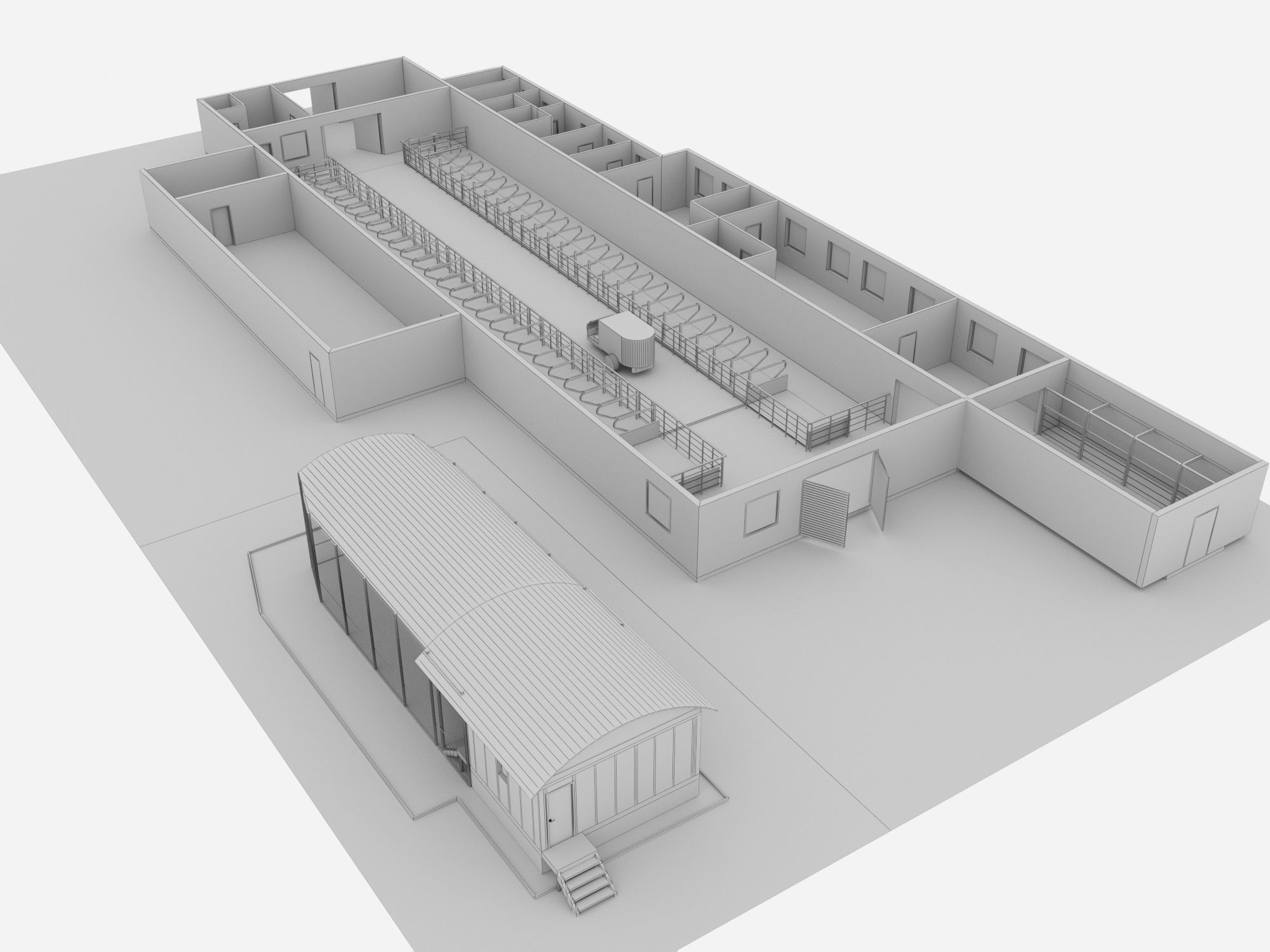 Dairy farm and poultry farm 3D model | CGTrader