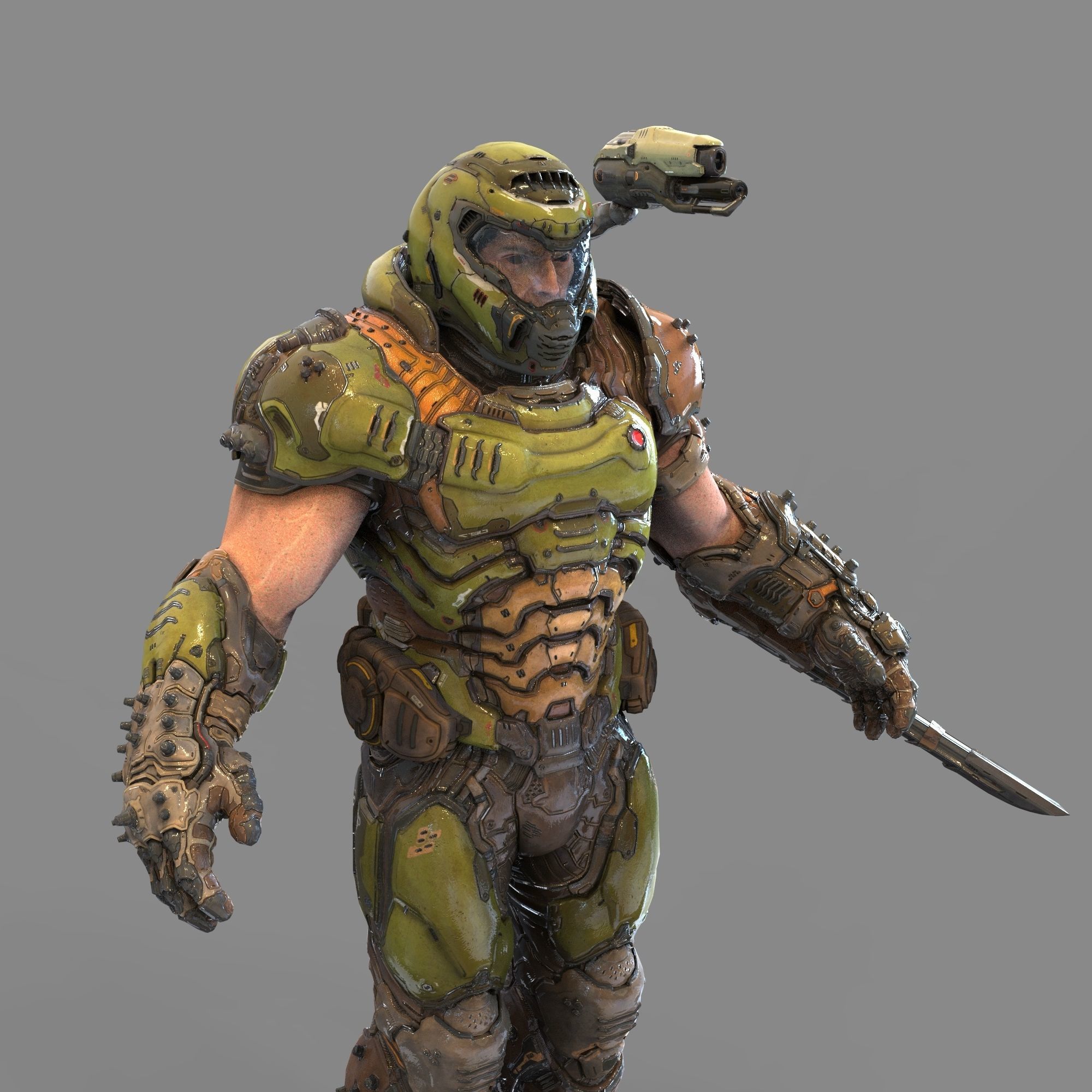Doom Eternal Slayer Full Body Wearable Armor With Accesories 3D Model Doom Eternal Slayer Full Body Wearable Armor With Accesories 3D Model