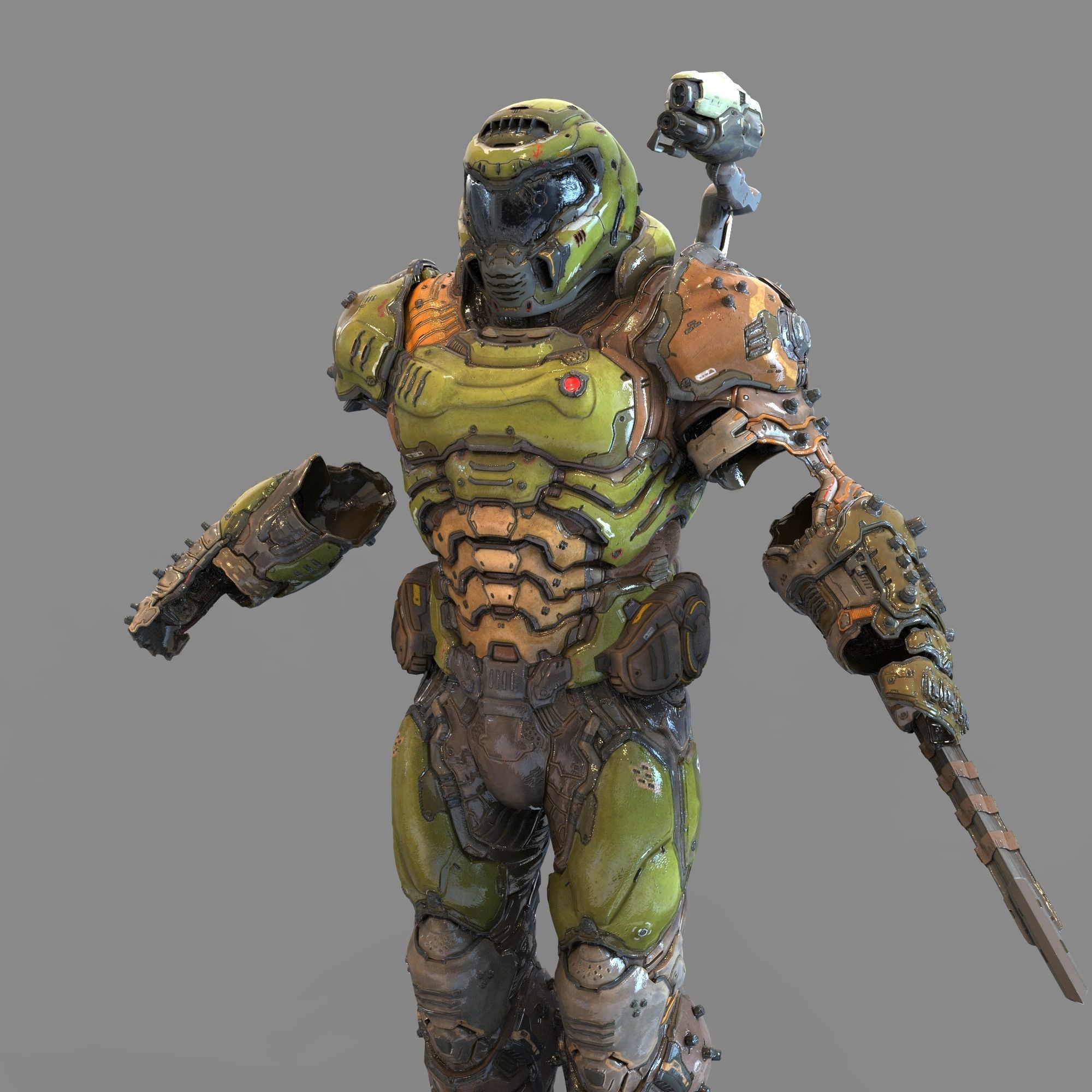 Doom Eternal Slayer Full Body Wearable Armor With Accesories 3D Model Doom Eternal Slayer Full Body Wearable Armor With Accesories 3D Model