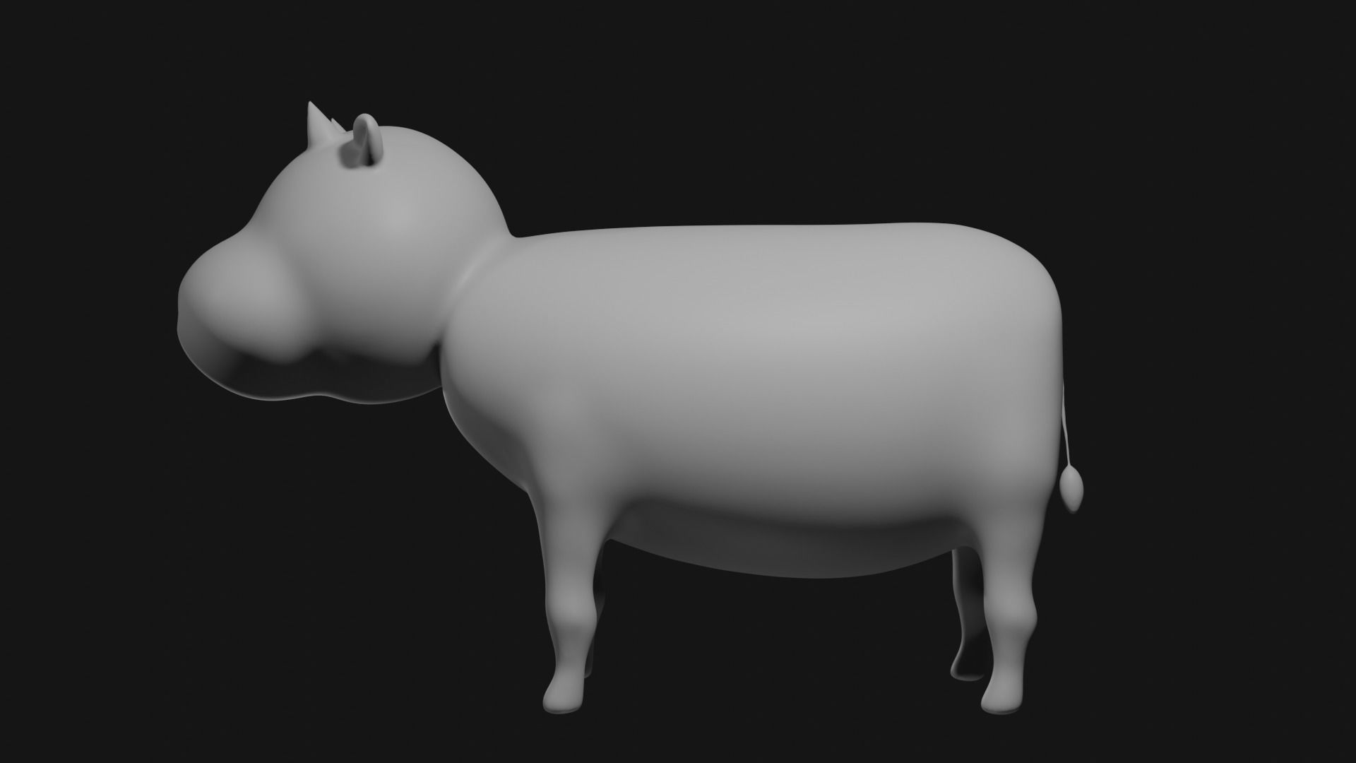 Cute Chibi-Like Cow Base 3D model | CGTrader