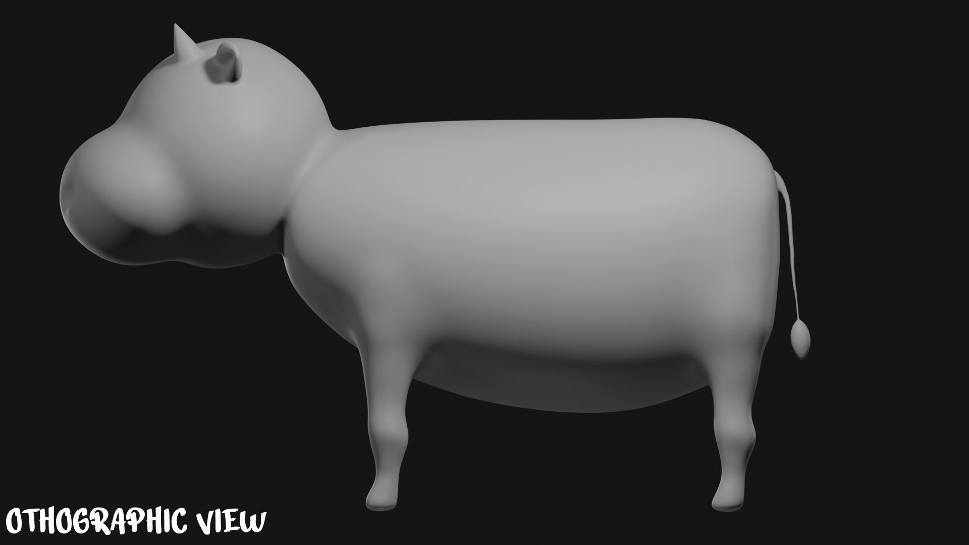 Cute Chibi-Like Cow Base 3D model | CGTrader