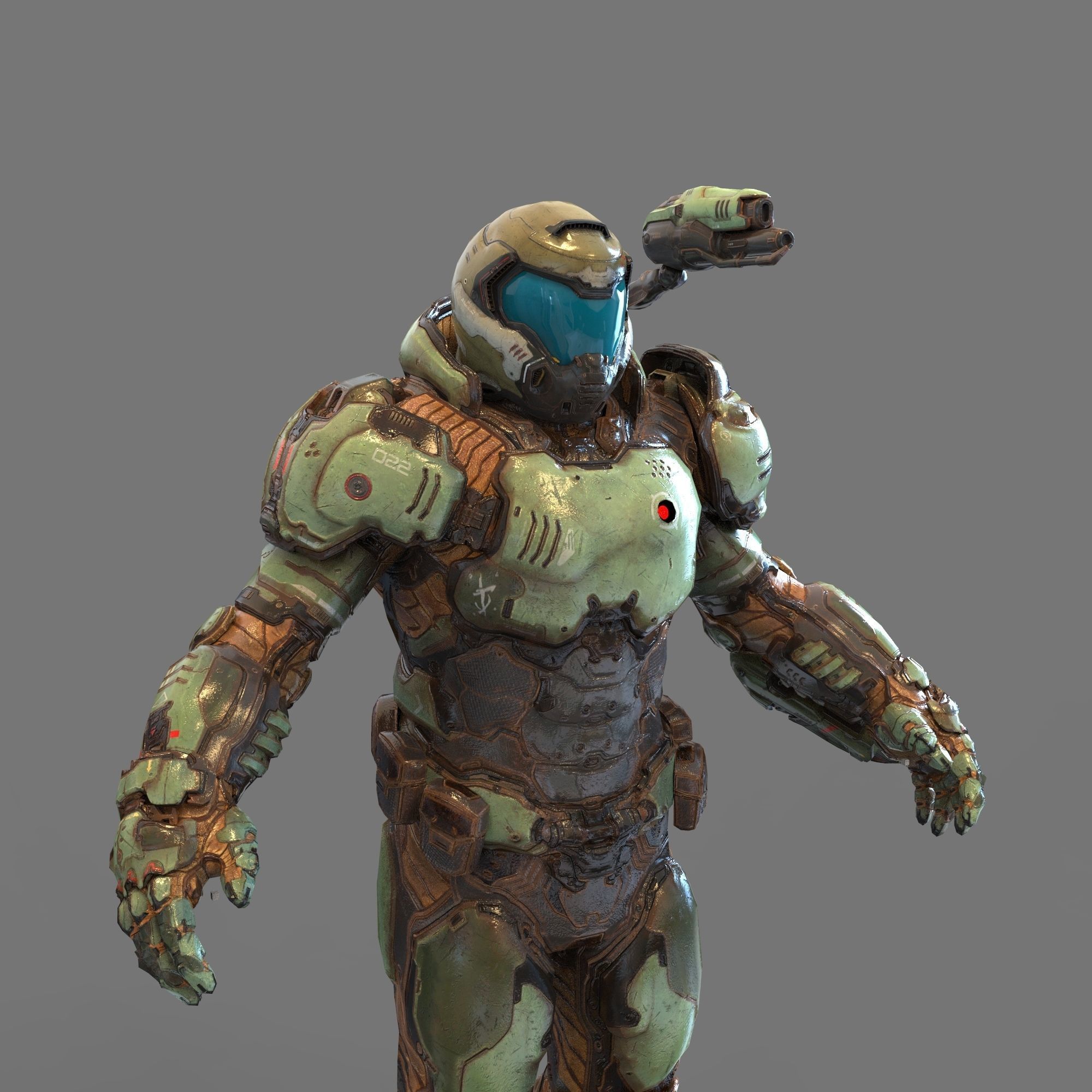 Doom Eternal Doomguy 2016 Slayer Version Full Body Armor 3D Model 3D Doom Eternal Doomguy 2016 Slayer Version Full Body Armor 3D Model 3D