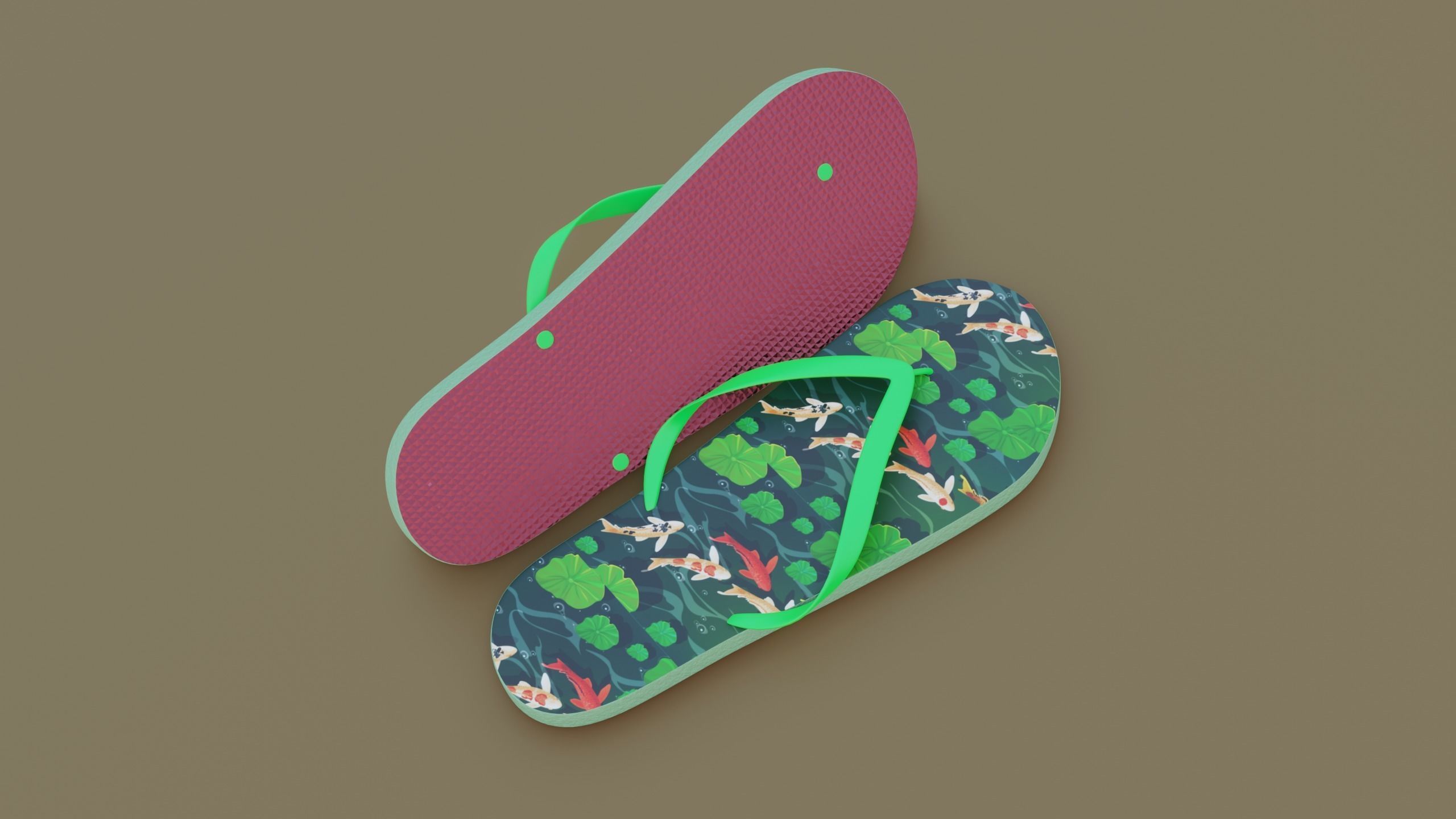 FlipFlop 3D model flip flops free VR / AR / low-poly 3D model | CGTrader