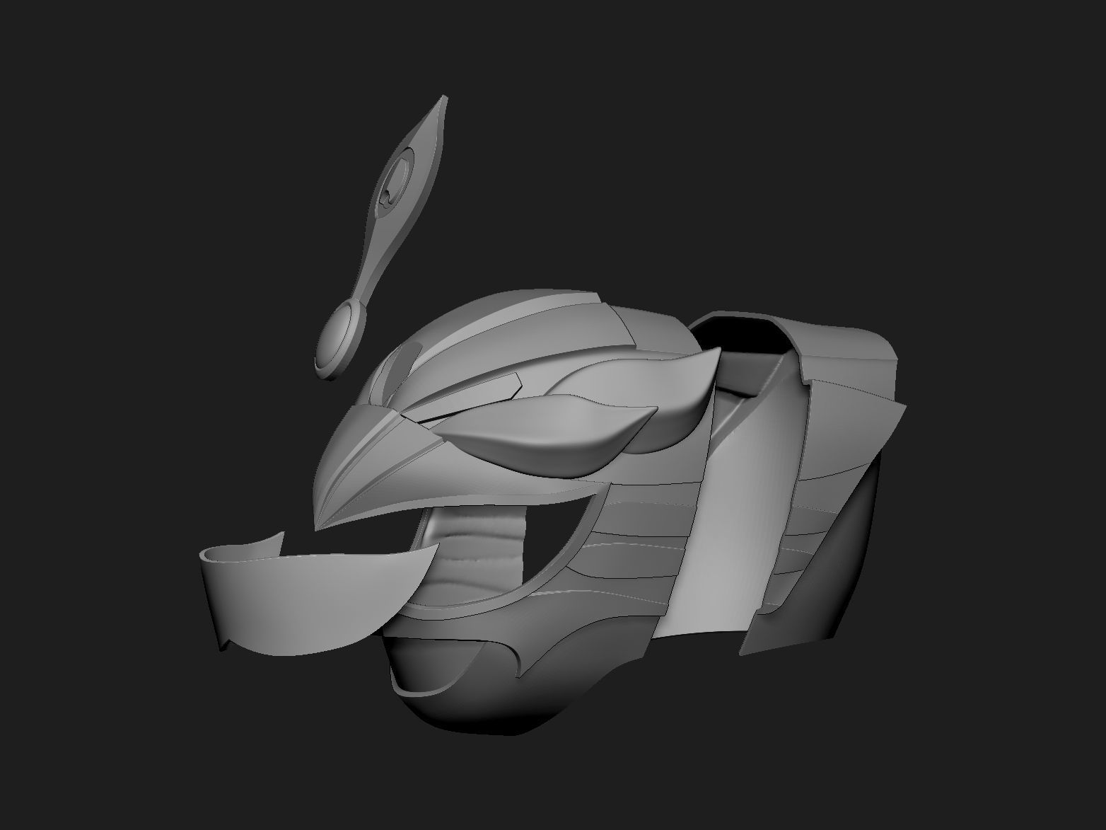Power Ranger Wild Force Peacock Helmet 3D model 3D printable | CGTrader