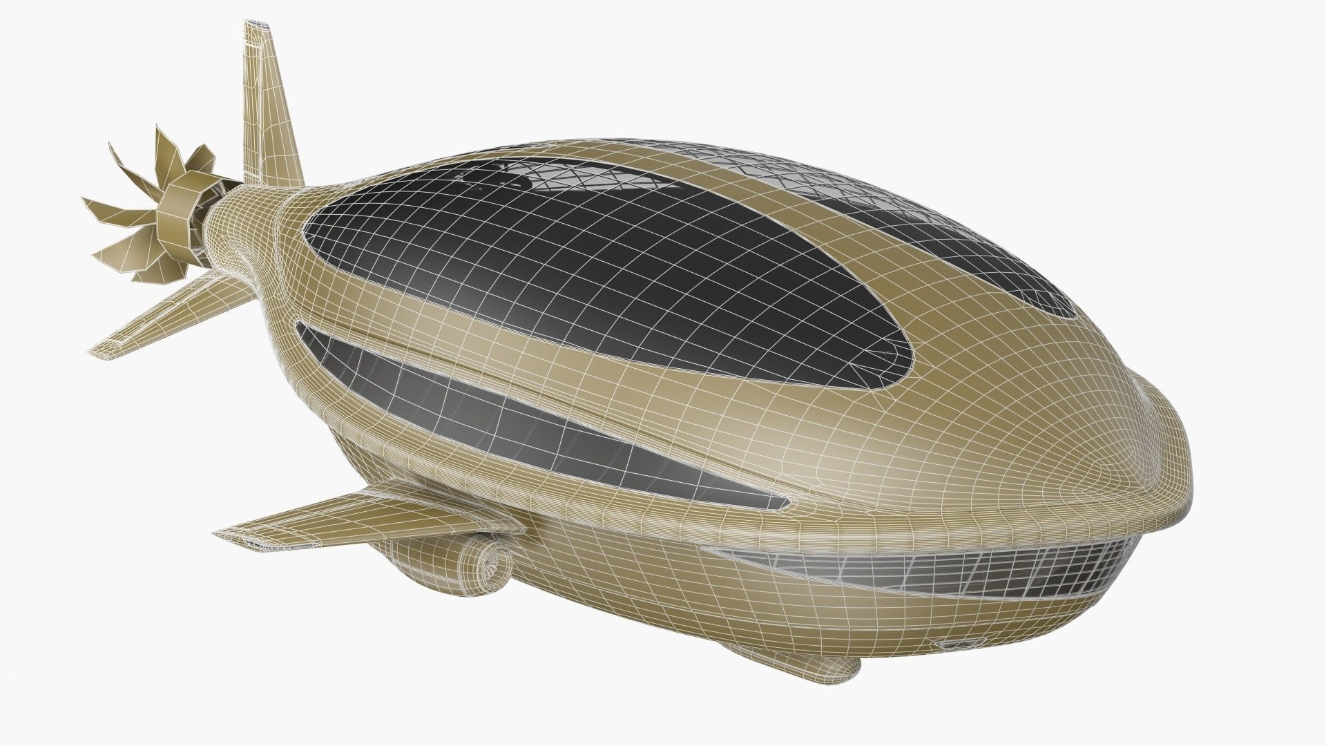 Futuristic Airship Concept 3D model | CGTrader