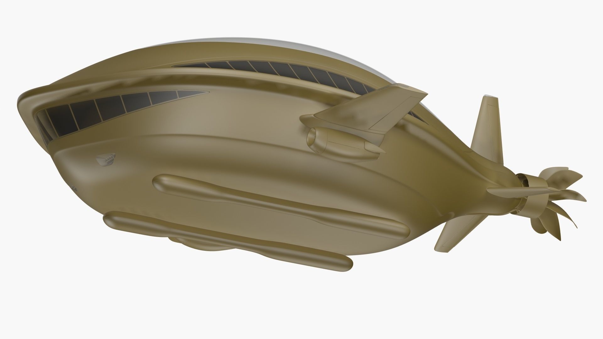 Futuristic Airship Concept 3D model | CGTrader