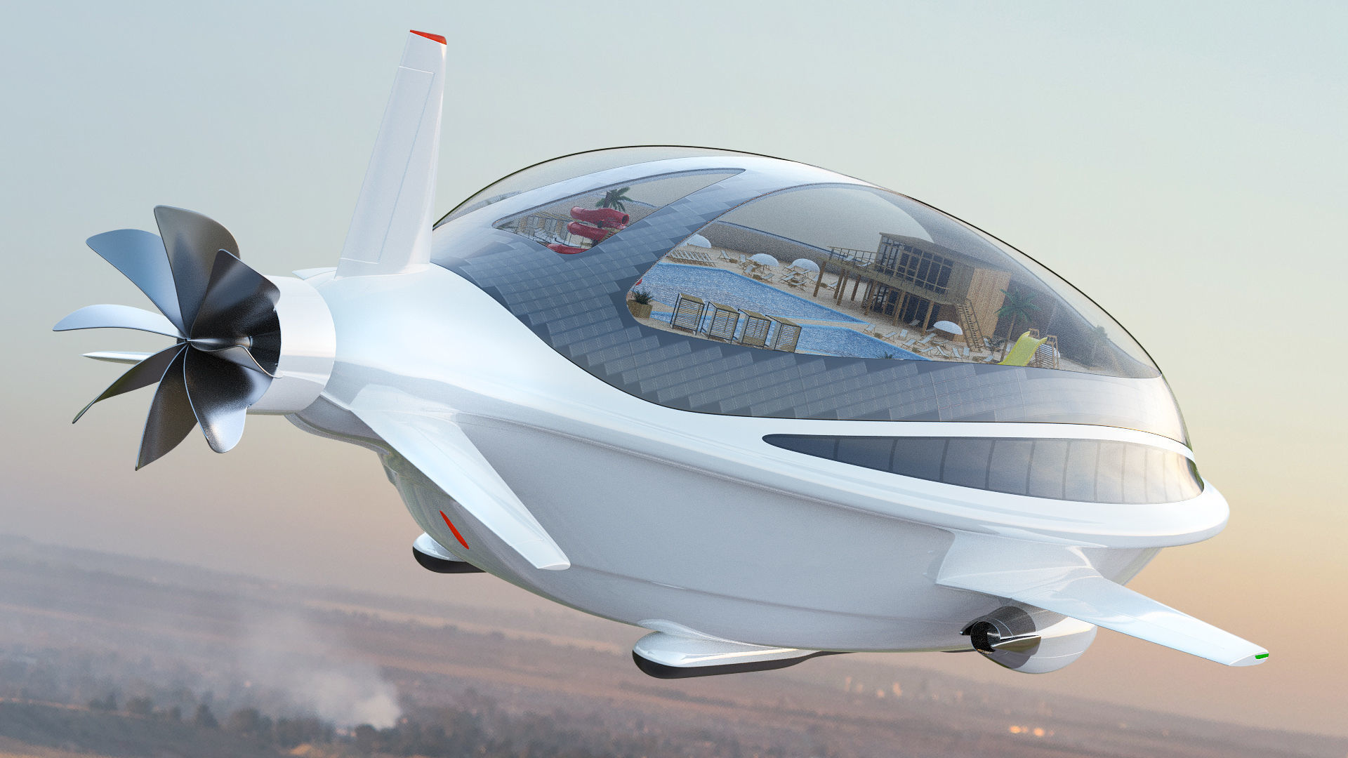 Futuristic Airship Concept 3D model | CGTrader