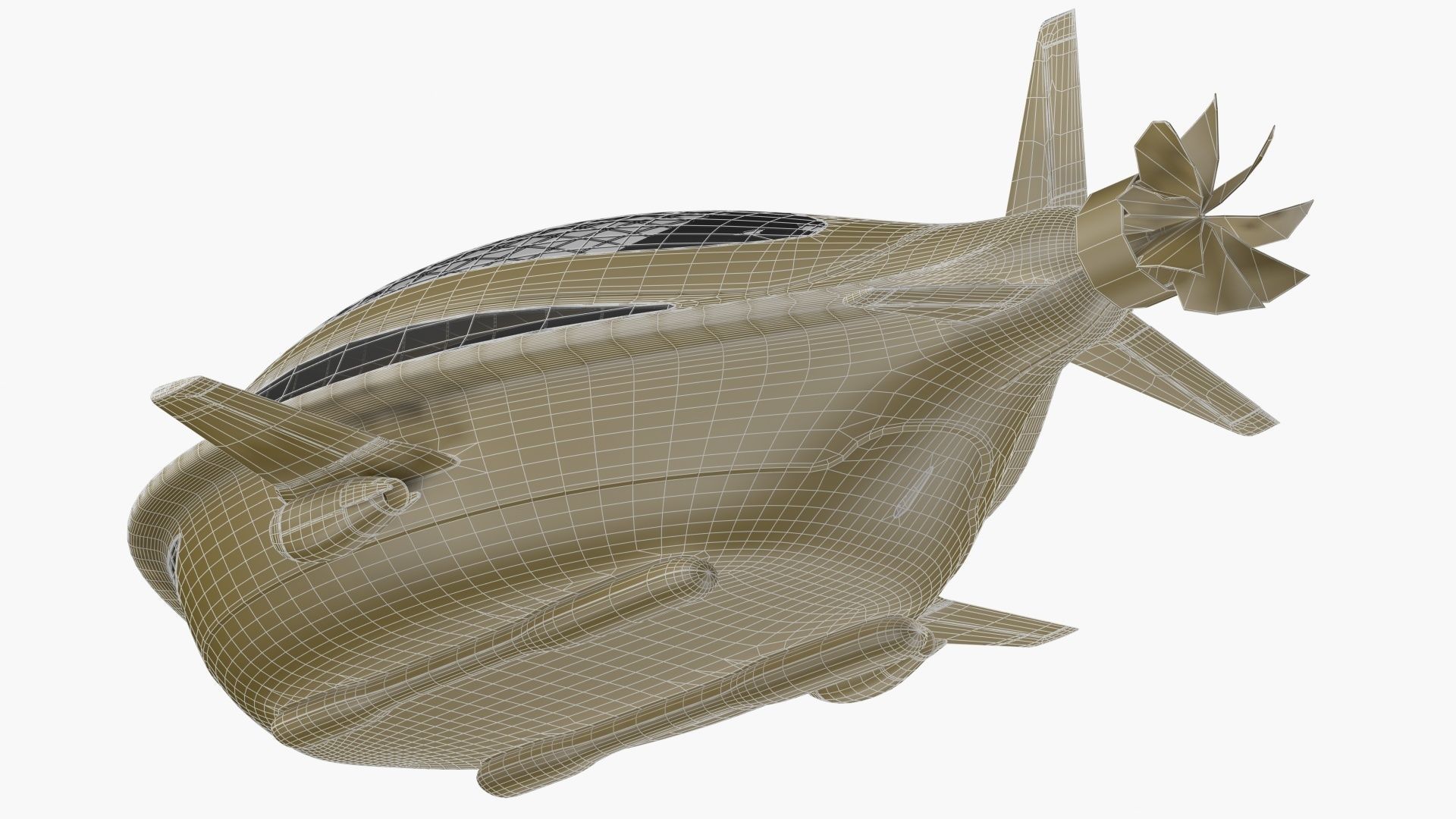 Futuristic Airship Concept 3D model | CGTrader