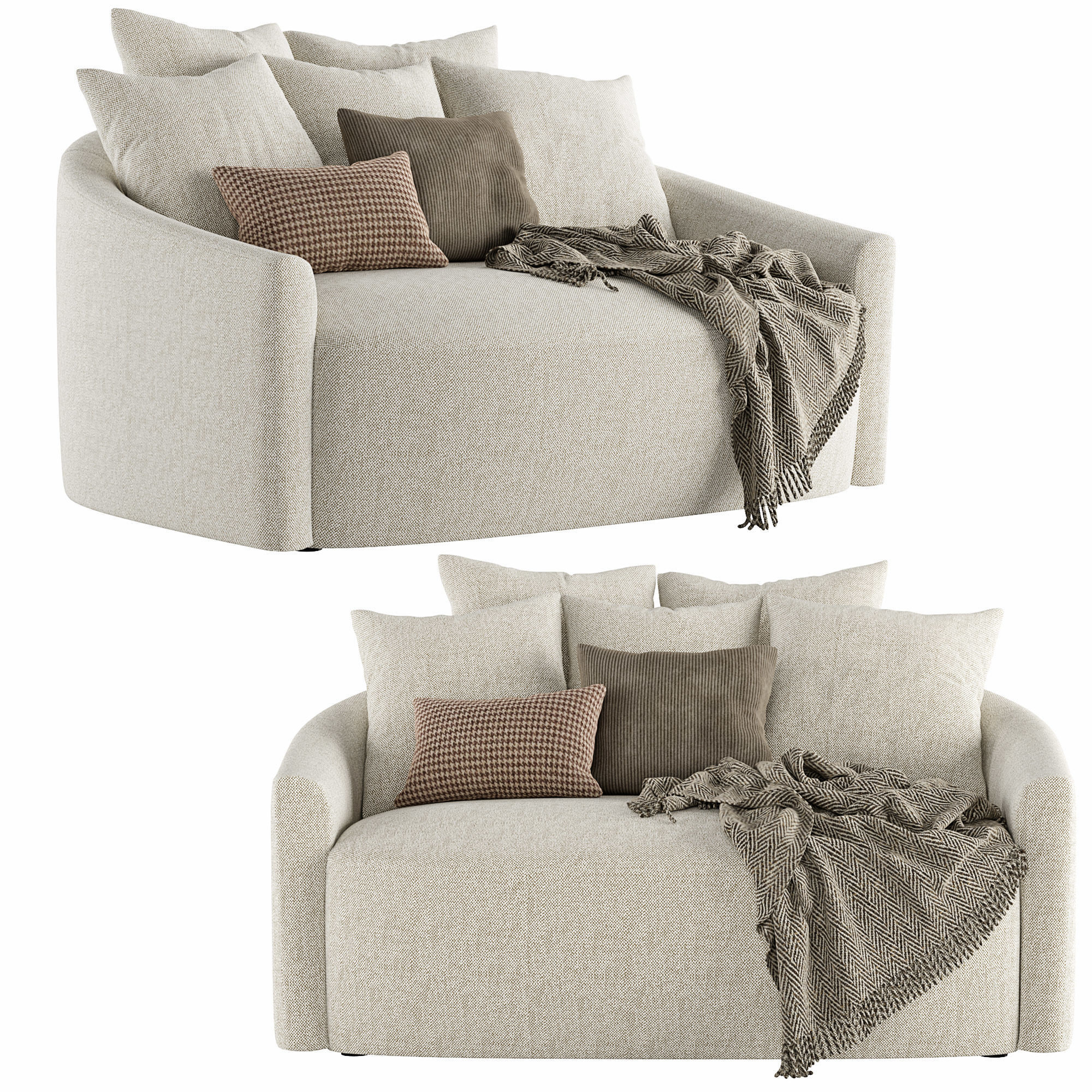 Kya Upholstered Media Lounge Chair 3D model | CGTrader