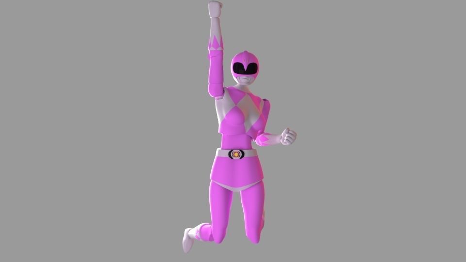 Super rangers Pink ranger Action figure 3D model 3D printable | CGTrader