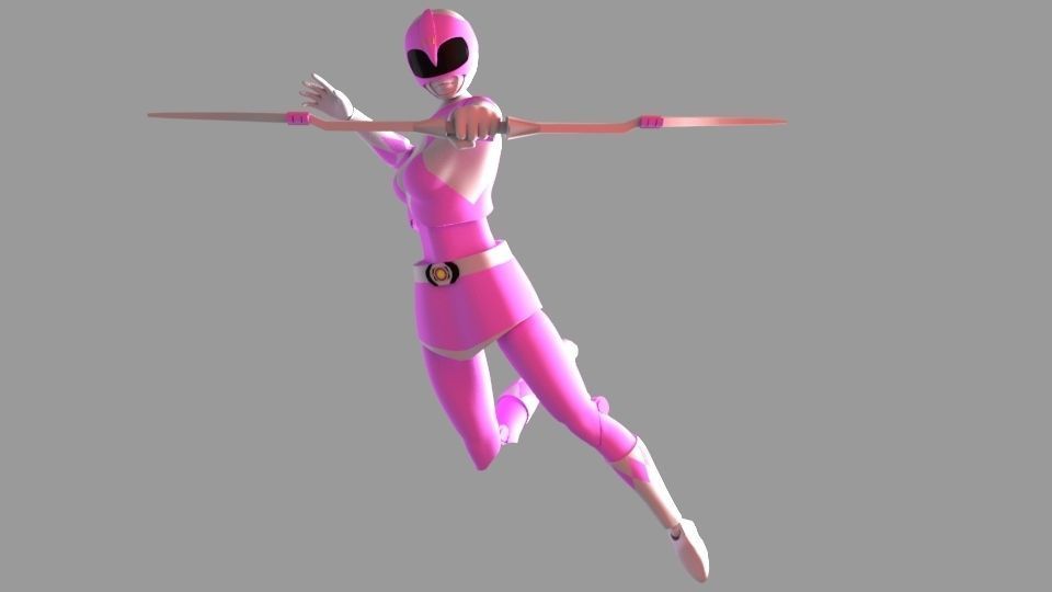 Super rangers Pink ranger Action figure 3D model 3D printable | CGTrader
