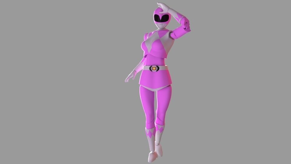 Super rangers Pink ranger Action figure 3D model 3D printable | CGTrader