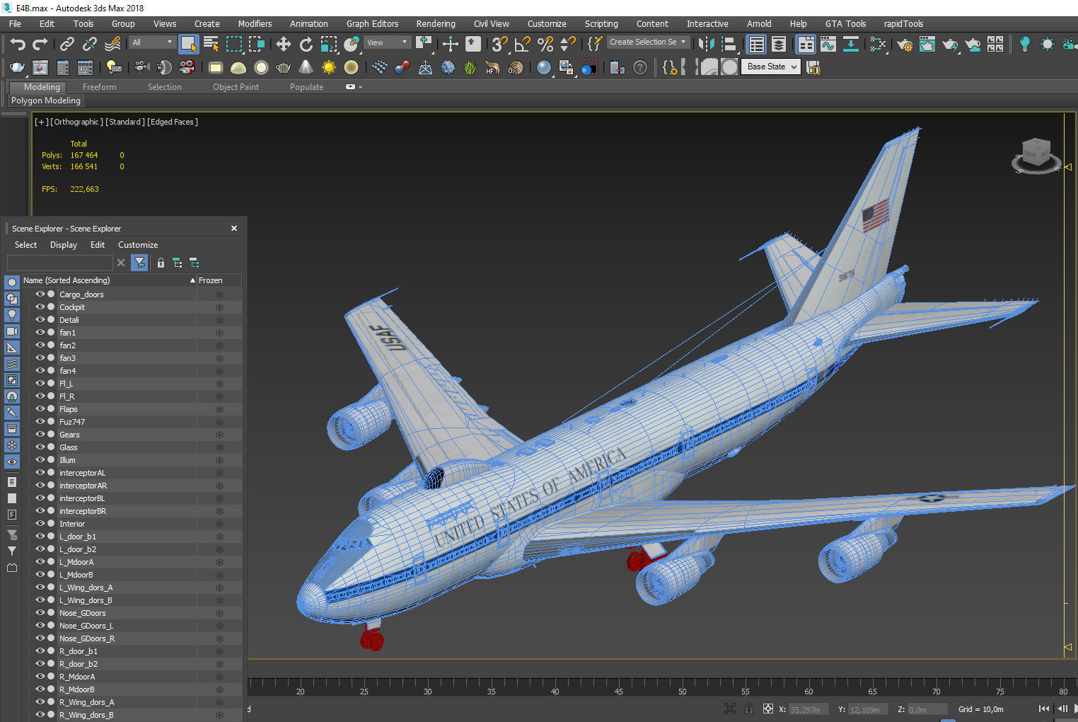 Boeing E-4 Doomsday plane 3D model | CGTrader