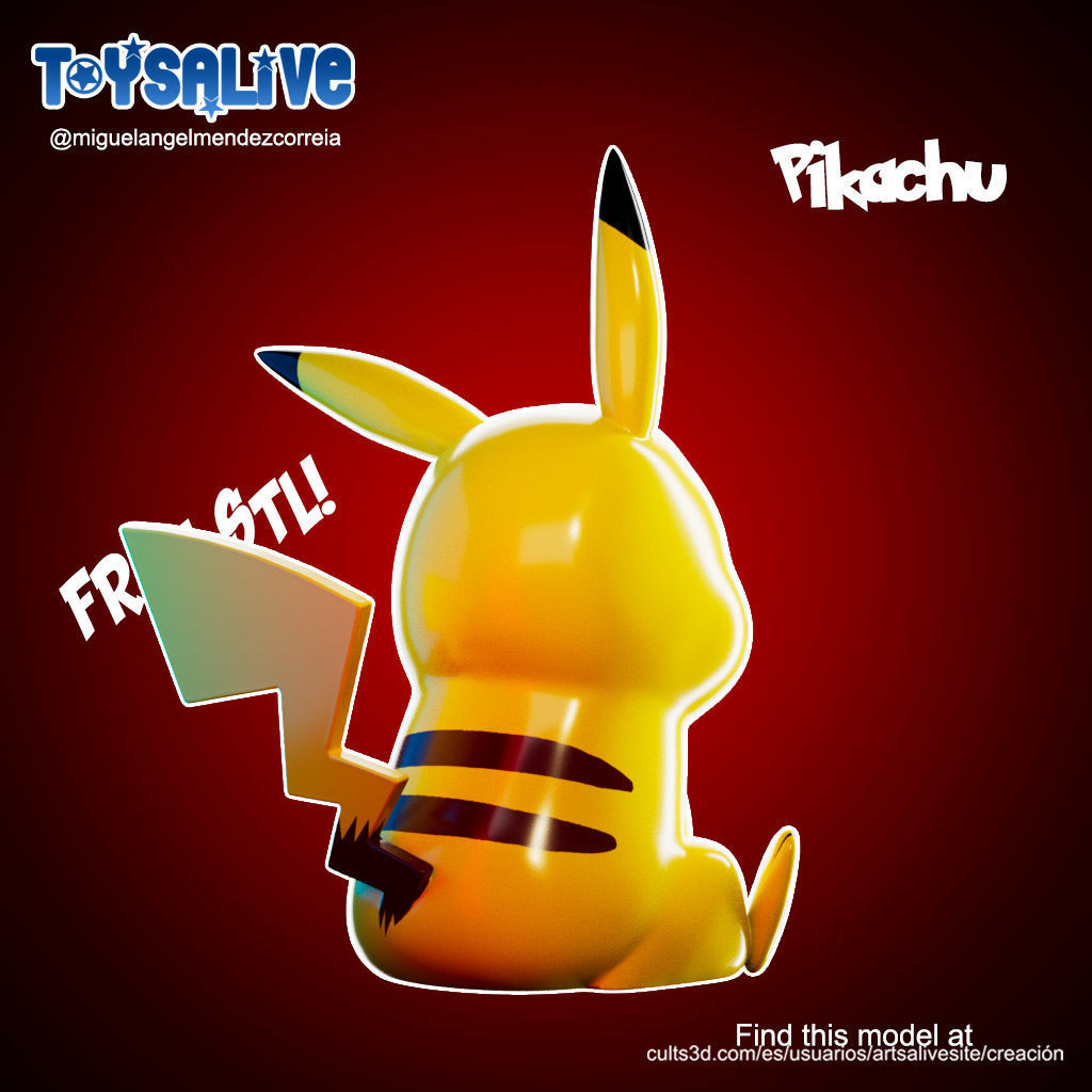 Pikachu Free stl free 3D model | CGTrader
