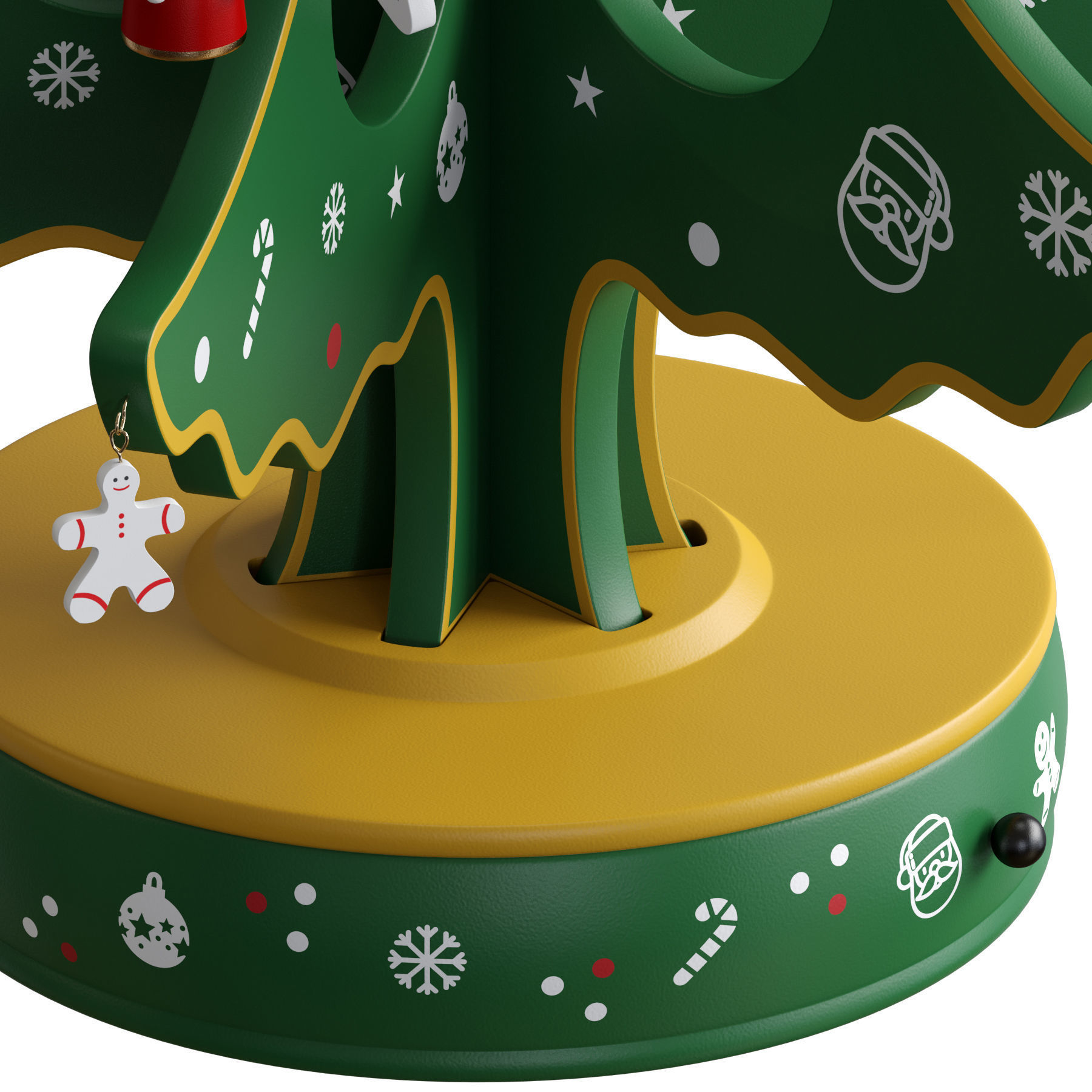 Christmas tree with mini ornaments 3D model | CGTrader