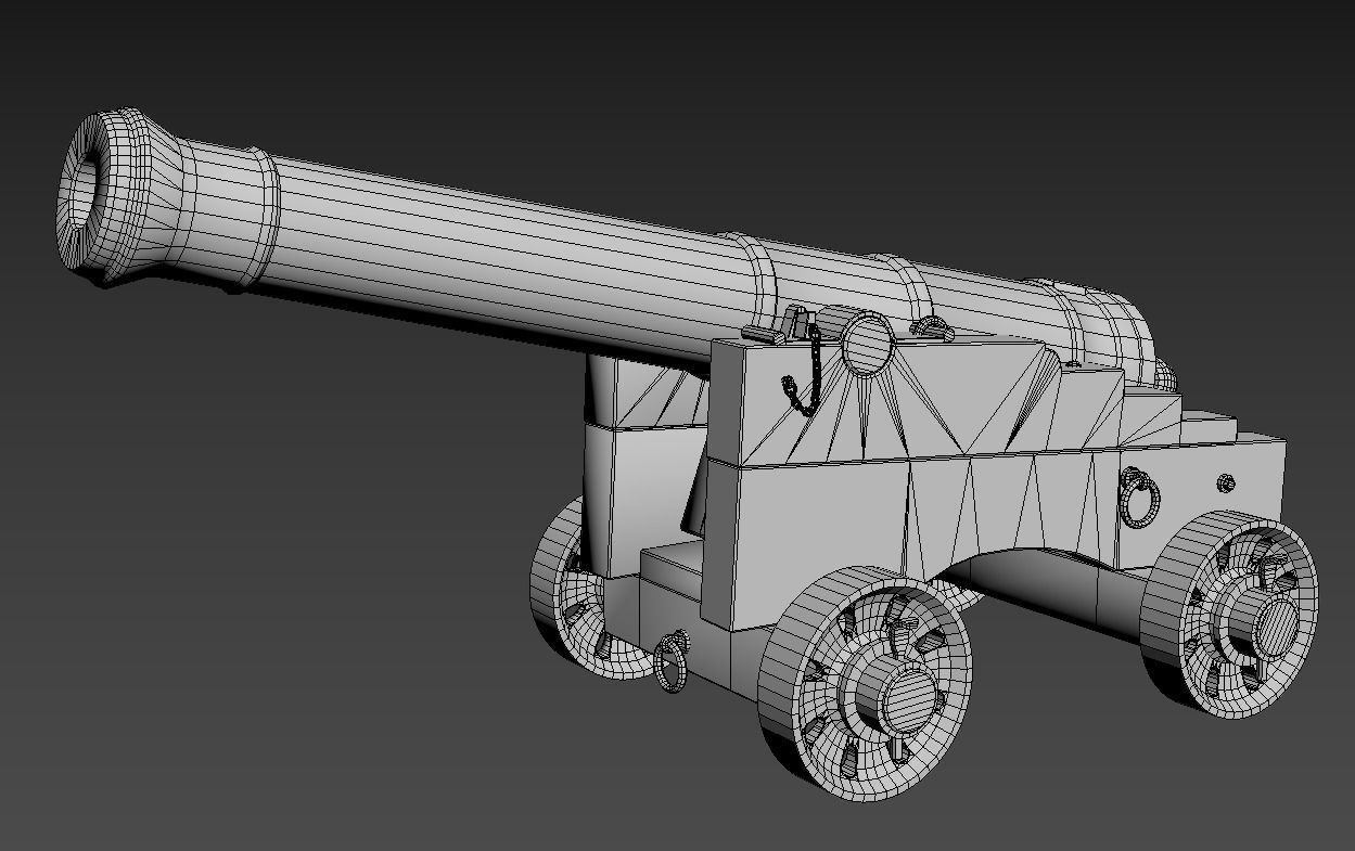 3D model Cannon 18 pound VR / AR / low-poly | CGTrader