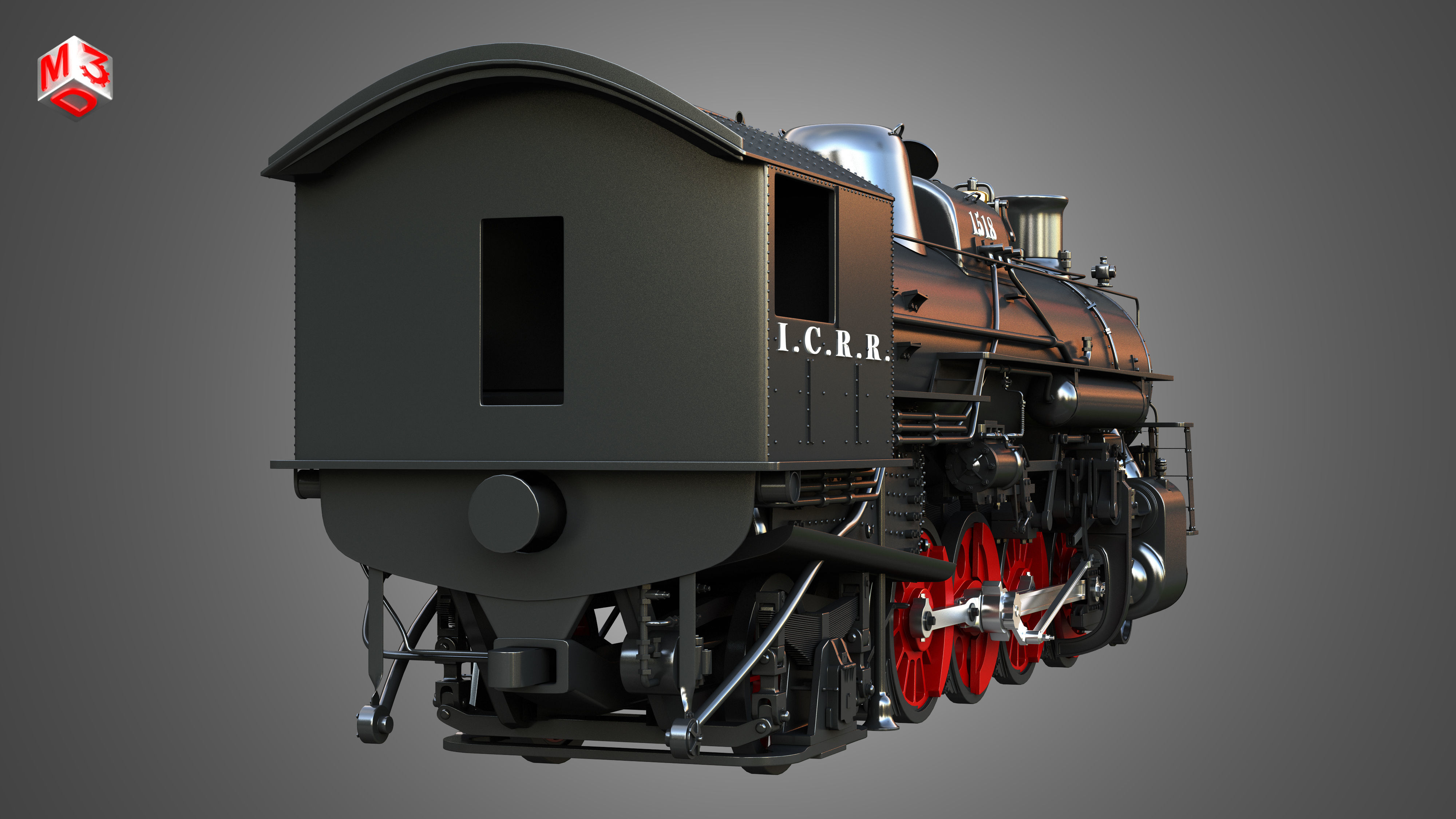 ICRR 1518 - Steam Locomotive 3D model | CGTrader
