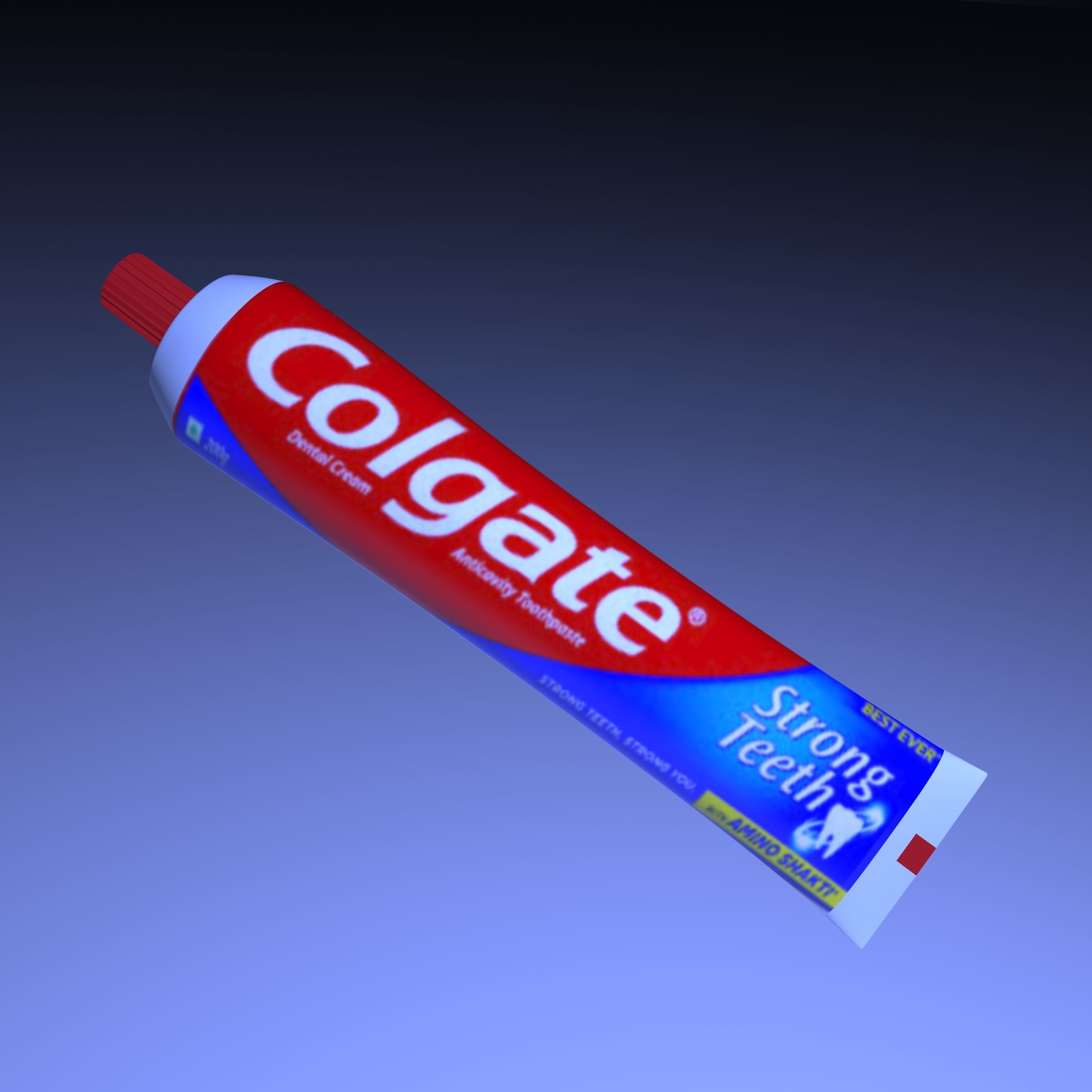 3D model Toothpaste 3d Model - Colgate Strong Teeth VR / AR / low-poly ...