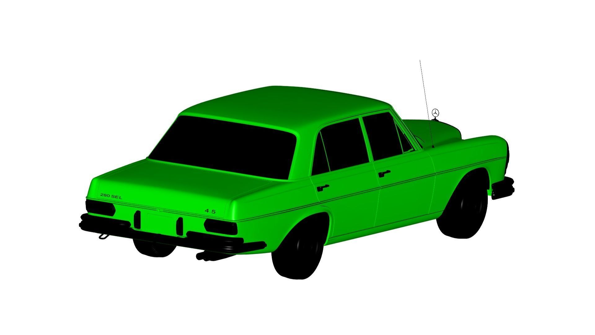 Mercedes Benz 280 SEL 3D model | CGTrader