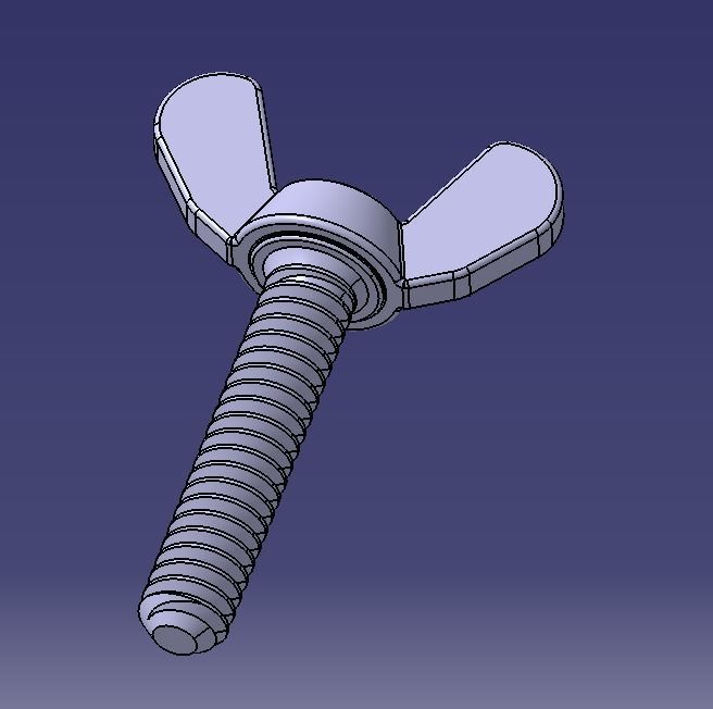 M4 x 10mm Wing Screws 3D model 3D printable | CGTrader