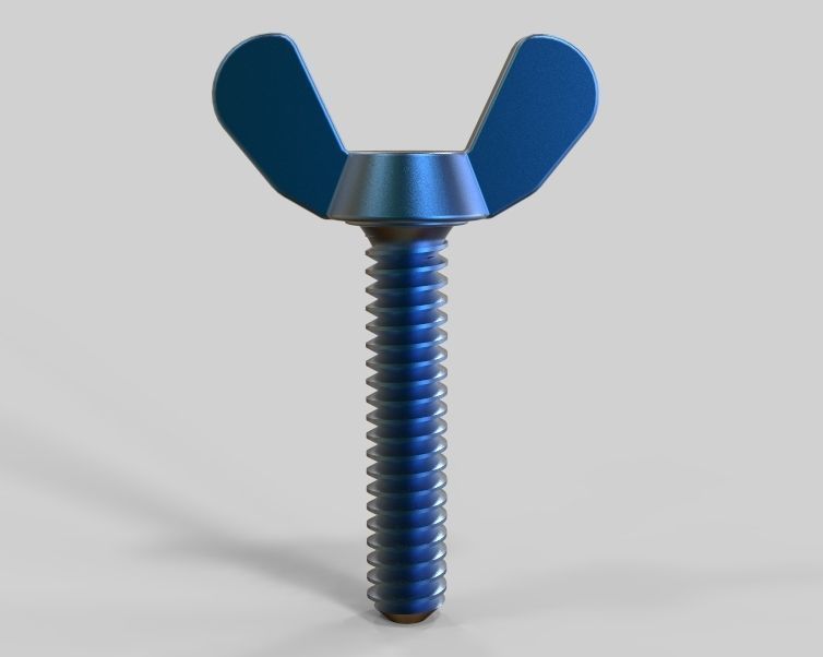 M4 x 10mm Wing Screws 3D model 3D printable | CGTrader