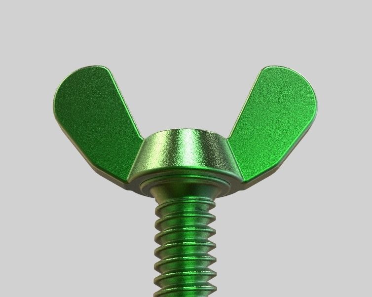 M4 x 10mm Wing Screws 3D model 3D printable | CGTrader