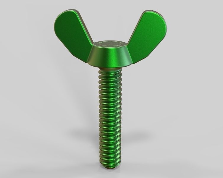 M4 x 10mm Wing Screws 3D model 3D printable | CGTrader